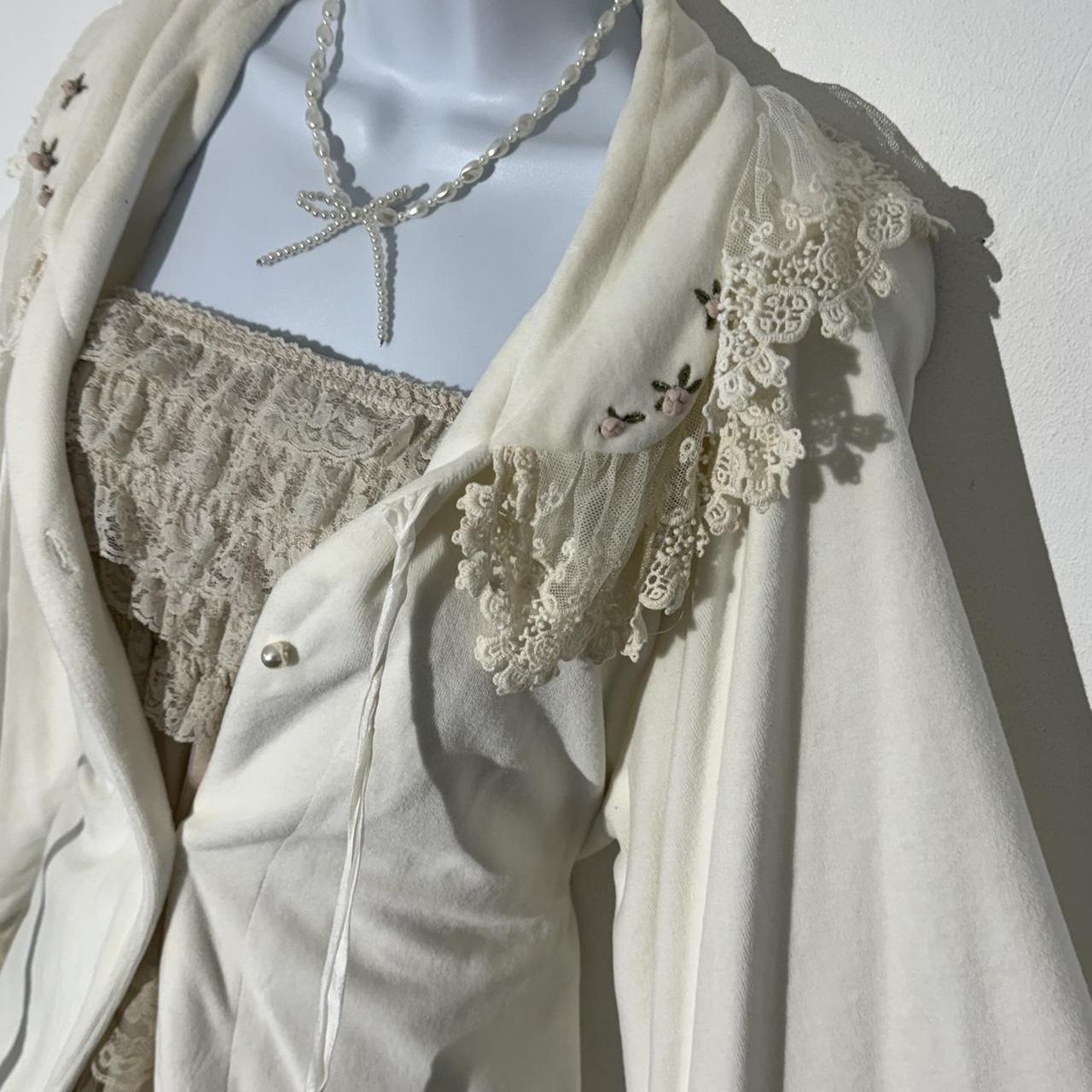 The most beautiful vintage lace overcoat I have ever... - Depop