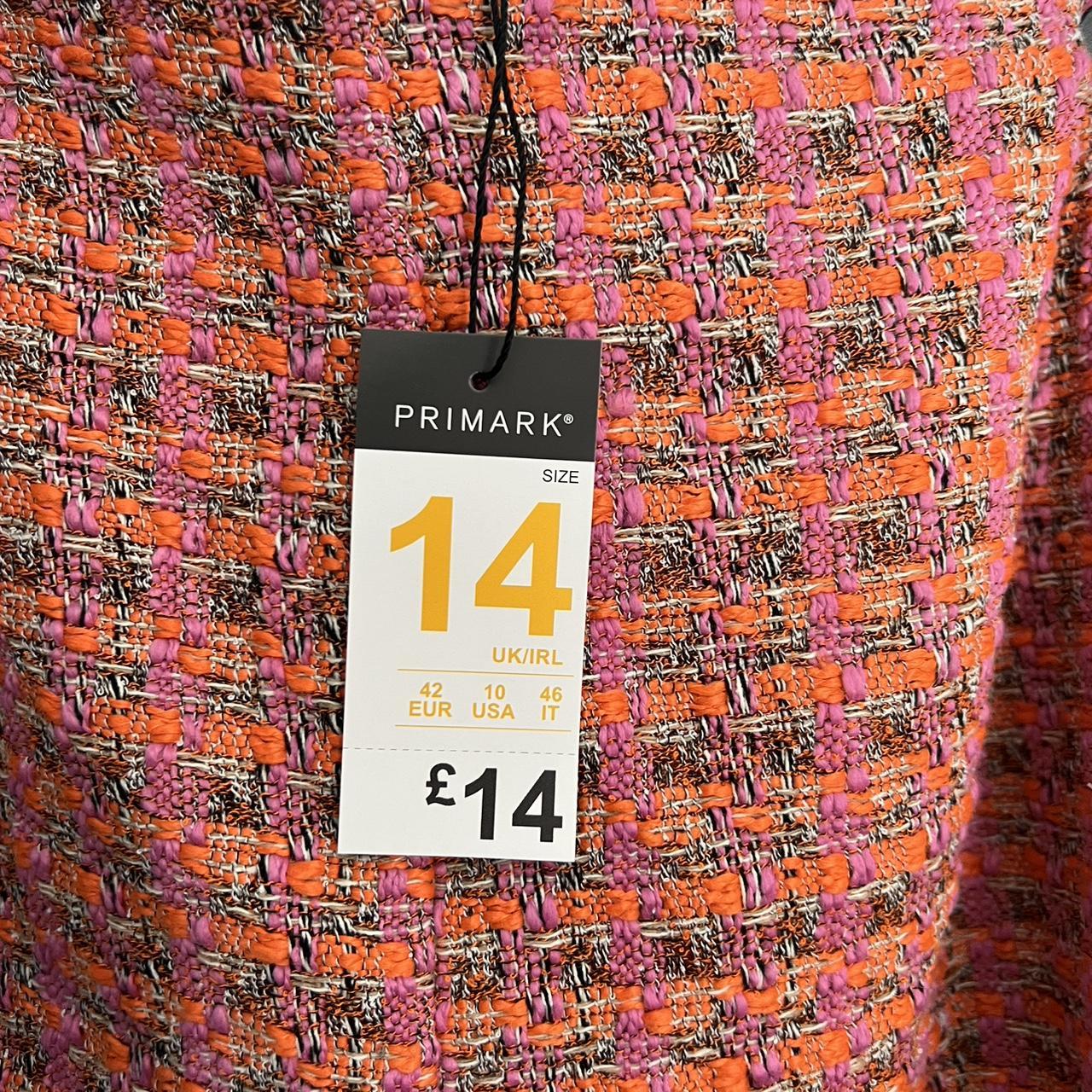 Primark size 14 orange/pink skort skirt shorts - Depop