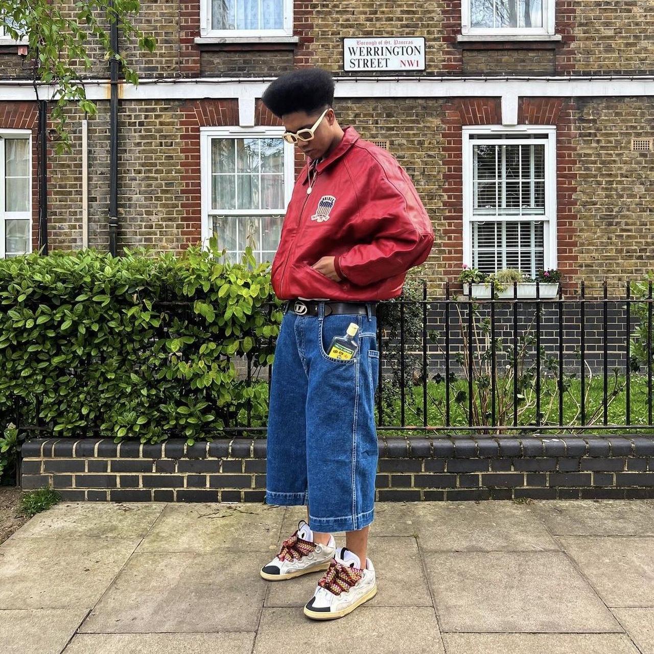 Men's Black and Red Jacket | Depop