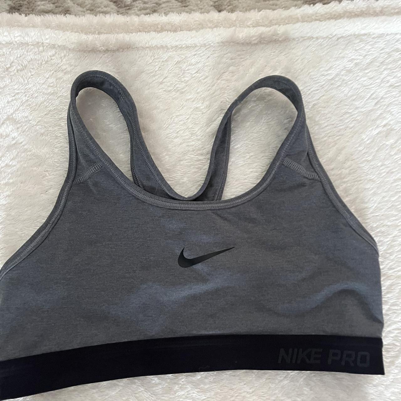 Gray sports bra #gymnast #nike #spandex #sportsbra - Depop