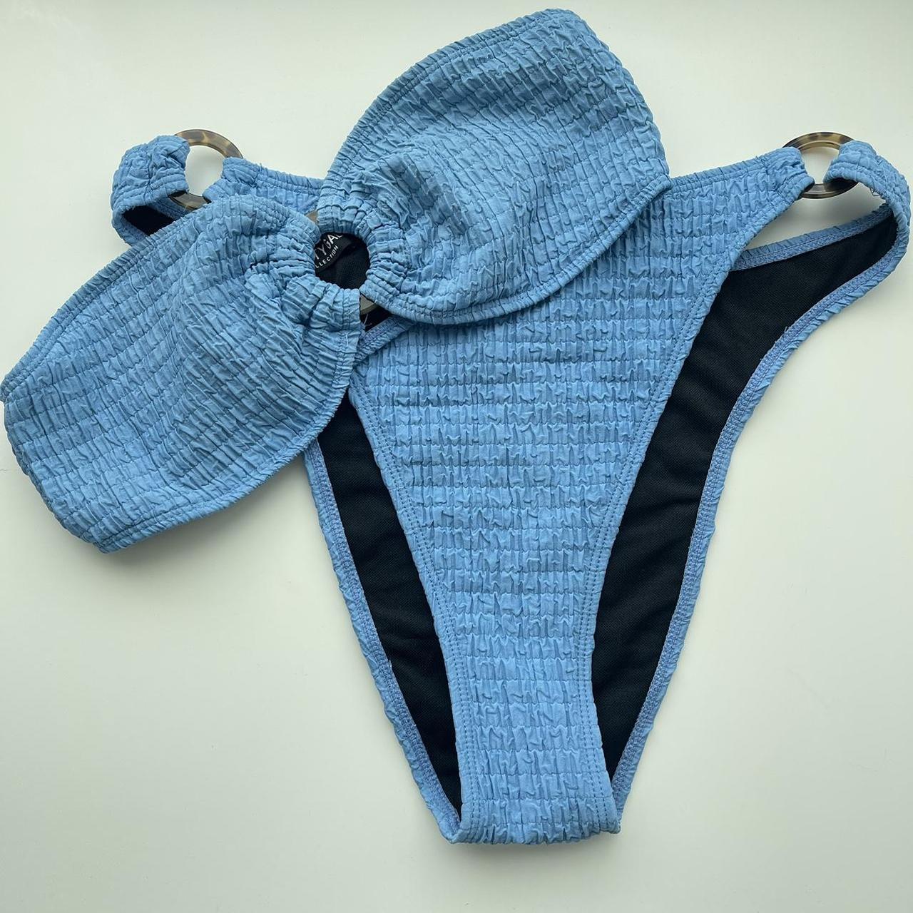 Nasty Gal Womens Blue Swimsuit One Piece Depop