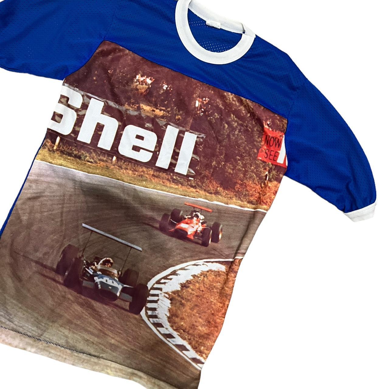 Vintage formula 1 racing tshirt jersey shell gas 70s... - Depop