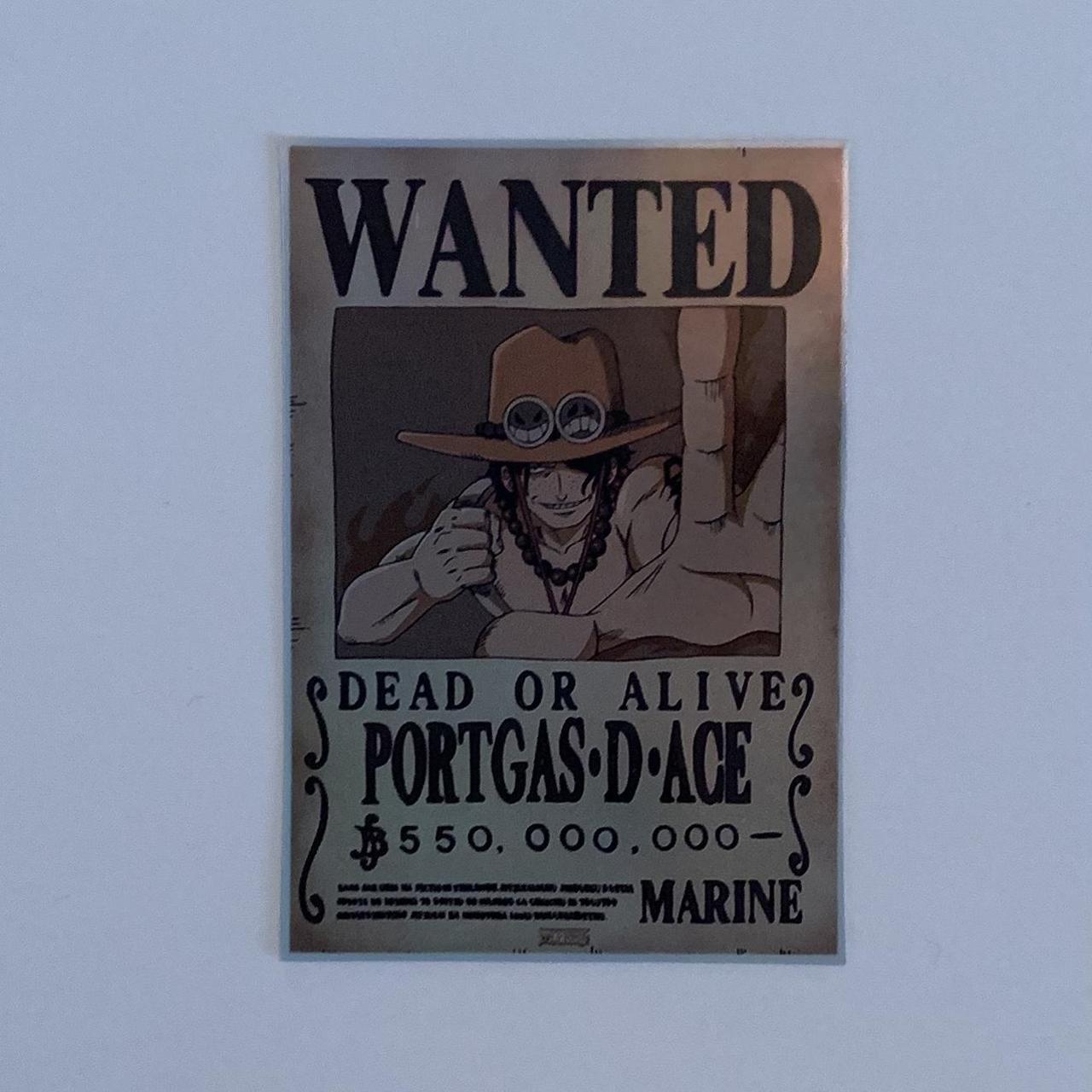 One Piece Wanted Poster Holographic Sticker -this... - Depop