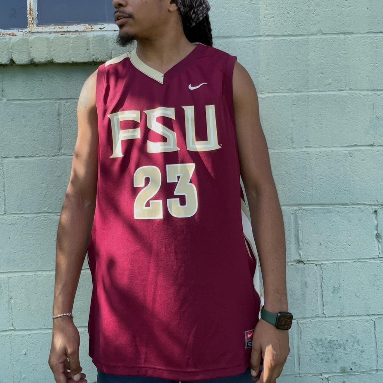 Dope Nike FSU Basketball jersey Men’s XXl Tiny burn... - Depop