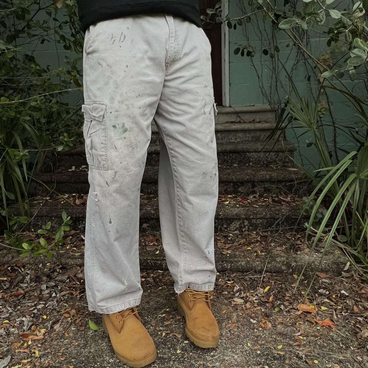 Dope Wrangler painted distressed Cargos Size “34 x... - Depop