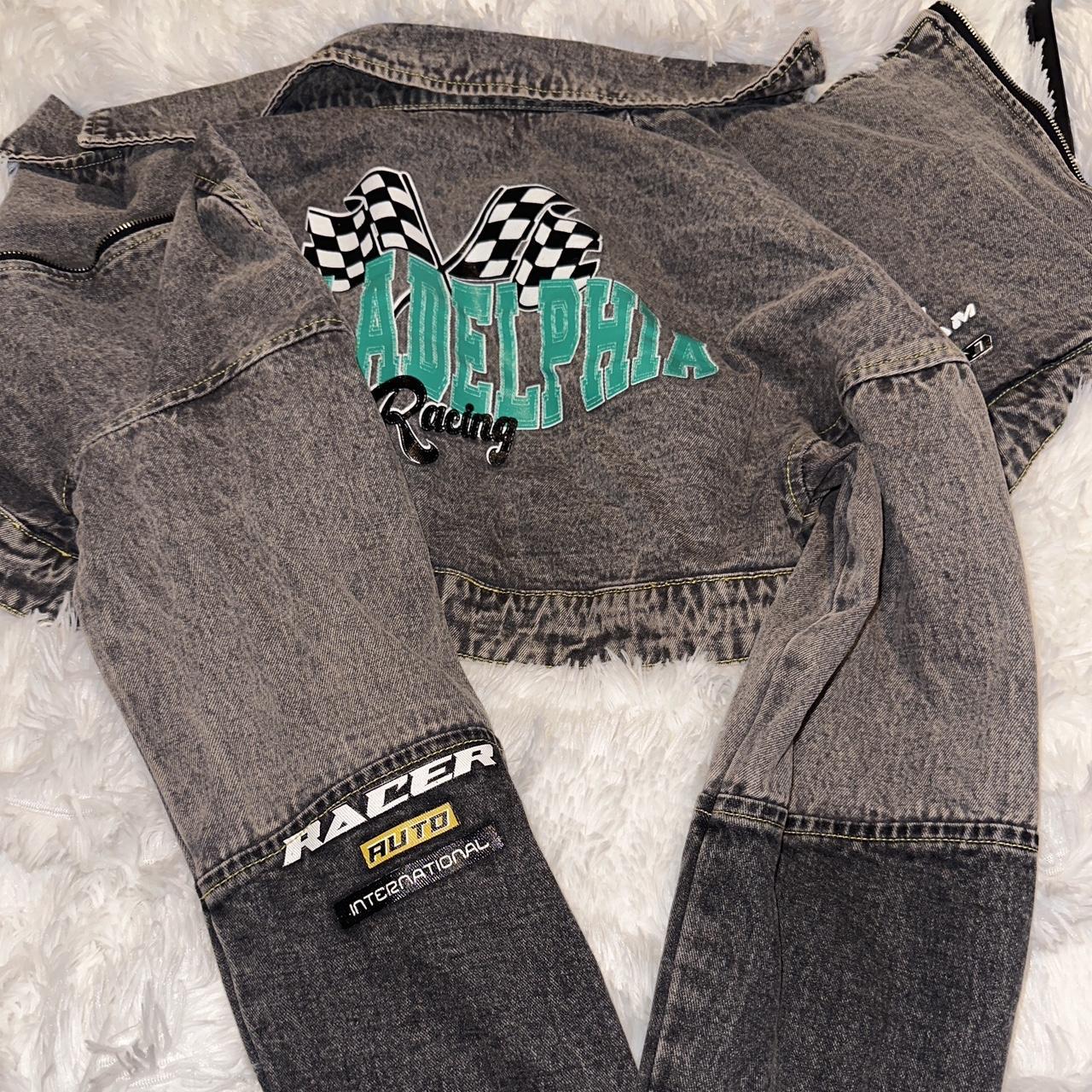 Ego biker grey denim jacket cropped. Love but won’t... - Depop