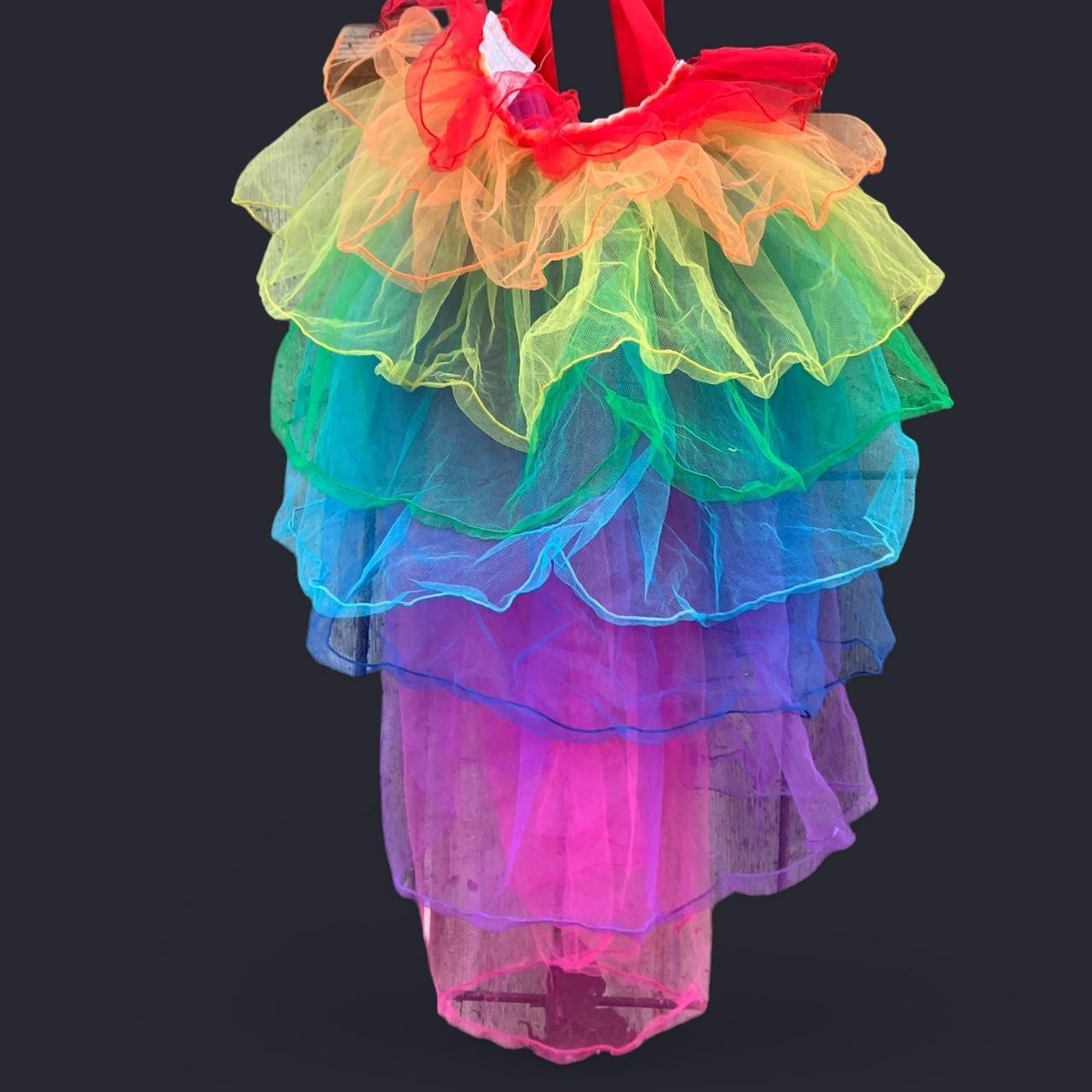 Rainbow layered tulle bustle with tie front! Perfect... | Depop