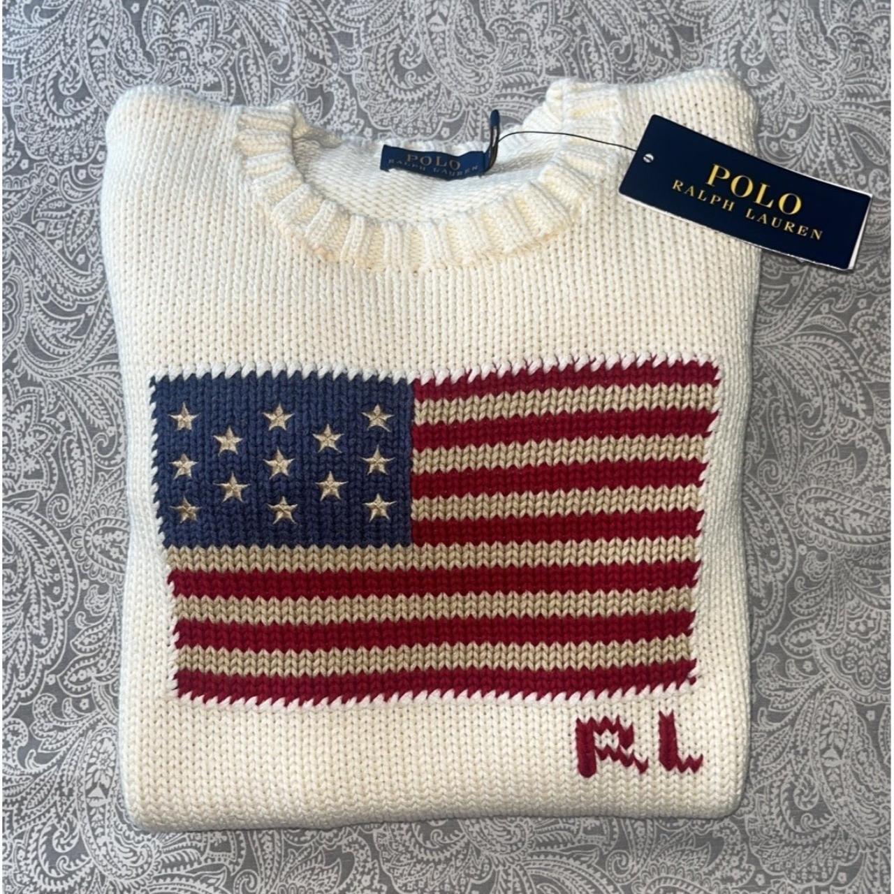 Polo Ralph Lauren Flag sweater Polo Flag sweater in... - Depop