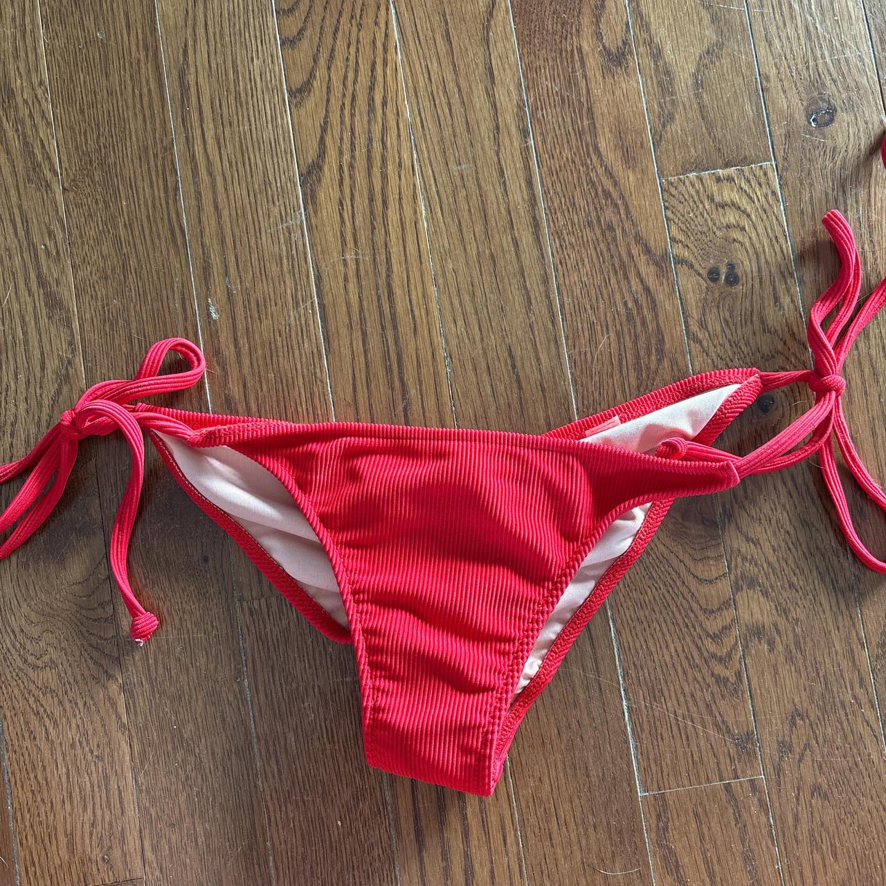 Red cheeky bikini bottoms #cheeky | Depop