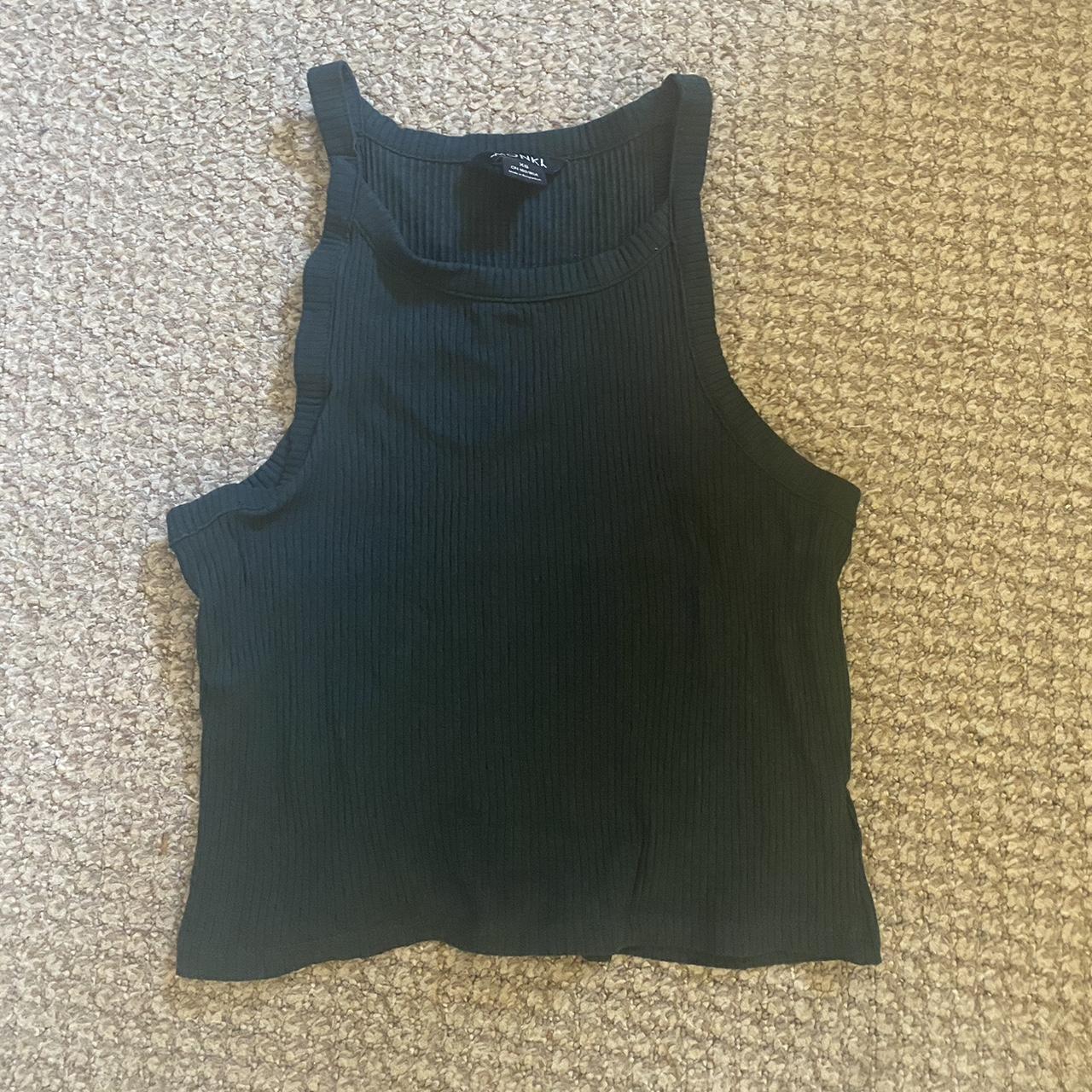 Green Monki high neck vest - ribbed 🫒 Size XS,... - Depop