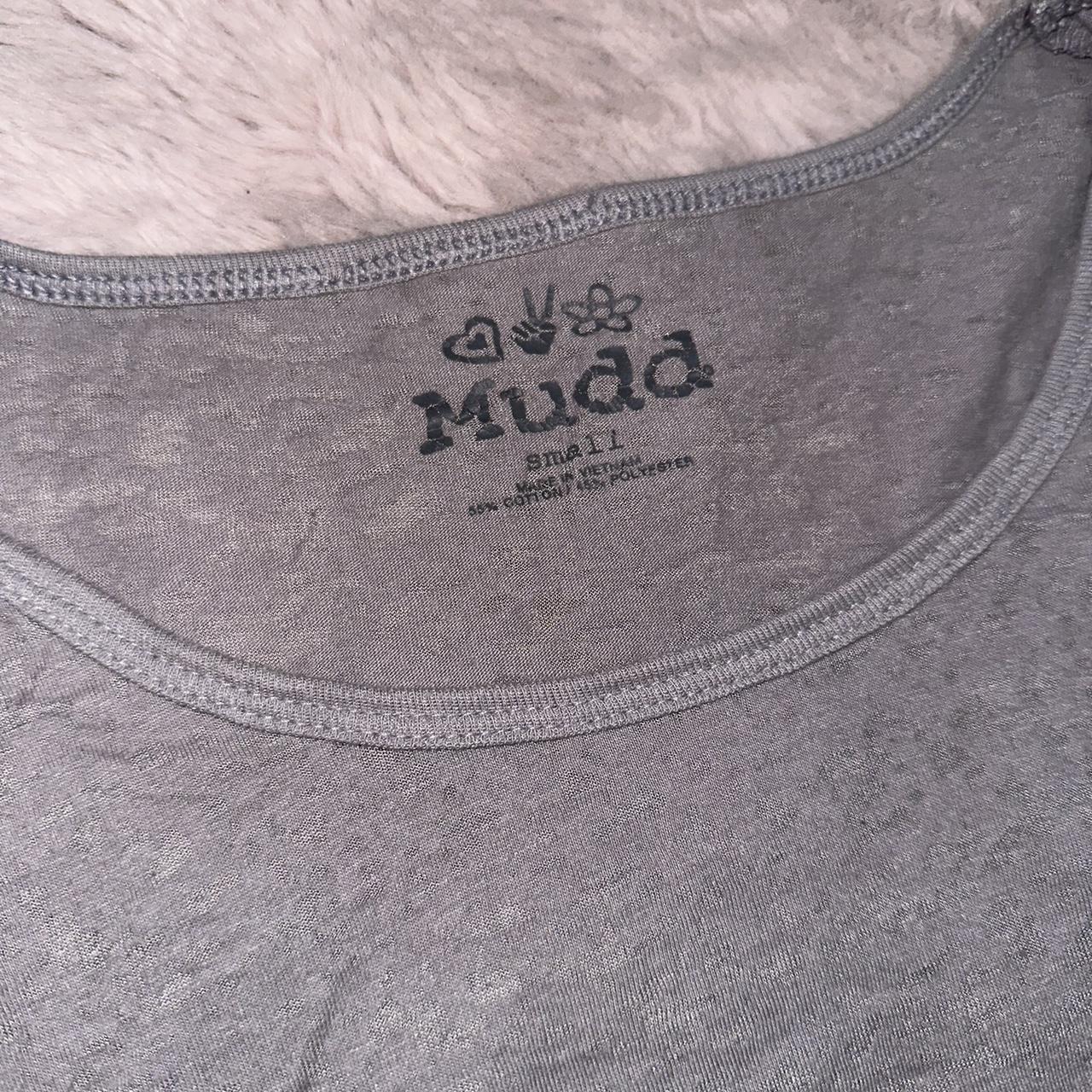 cute basic mudd tight fitting gray long sleeve top.... - Depop