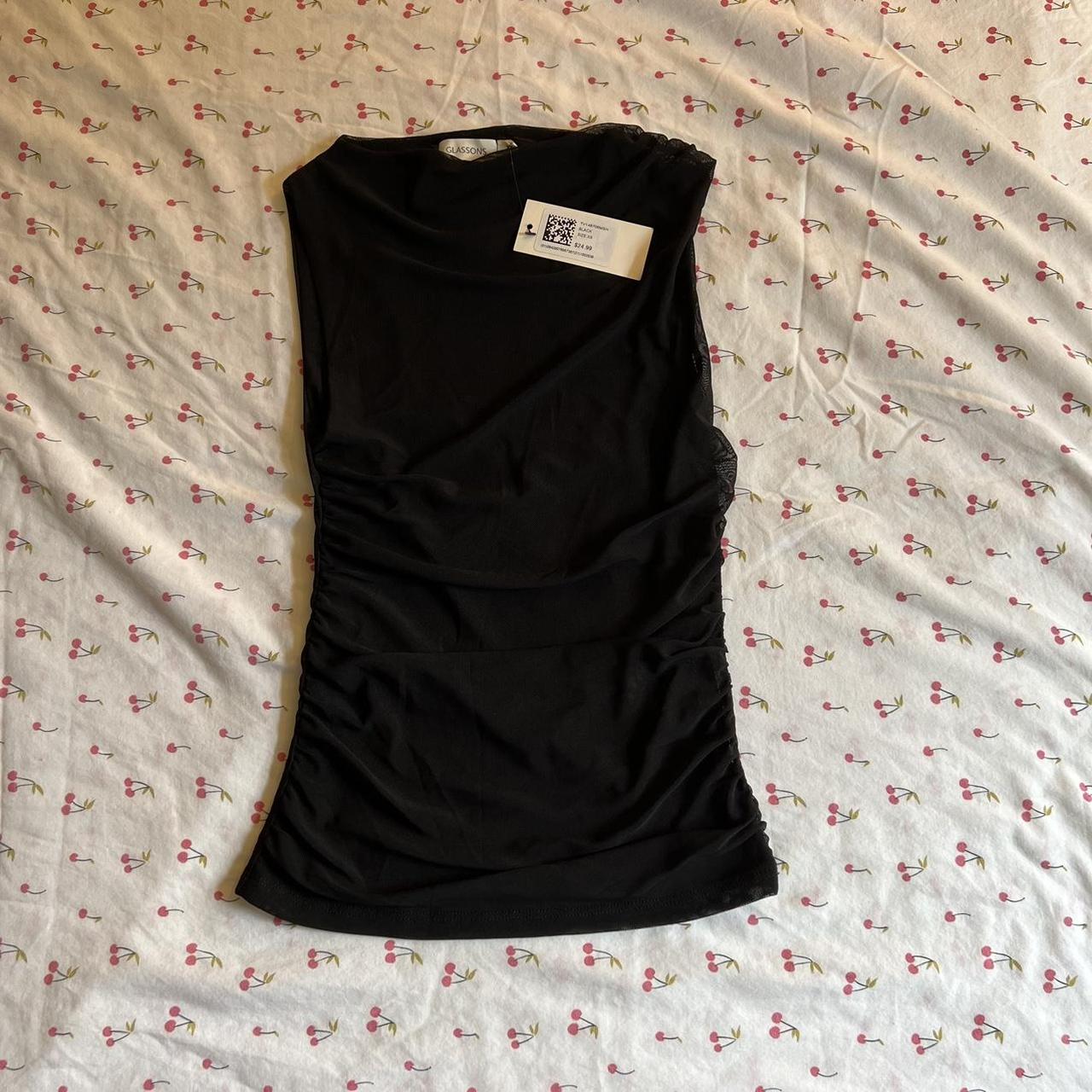 Glassons high neck layered mesh top never worn with... - Depop