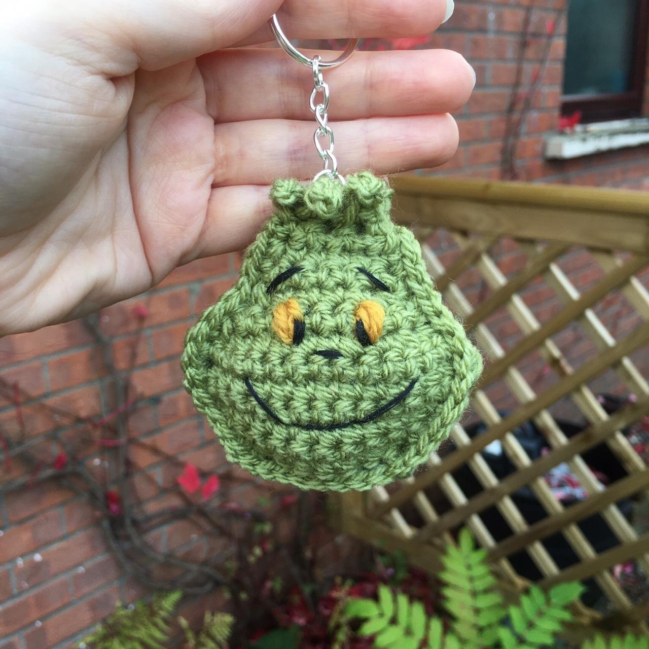 Crochet Christmas keychain 🎄 This grinch inspired... - Depop