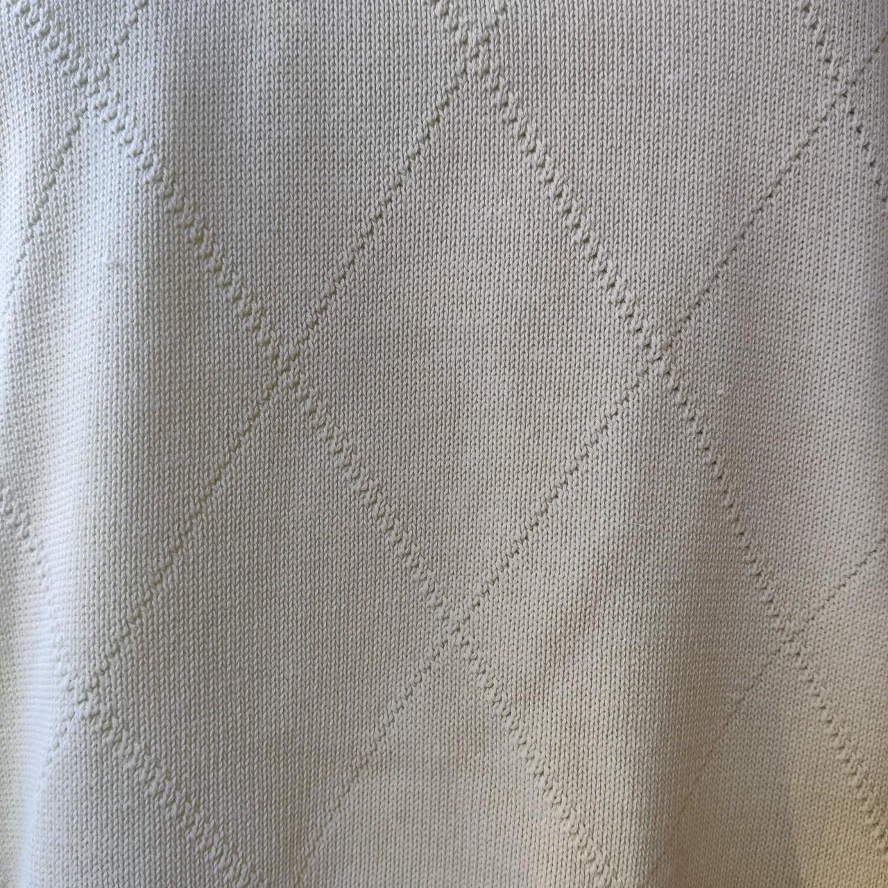 ₊⊹Light green knit blouse with pink/peach + green... - Depop