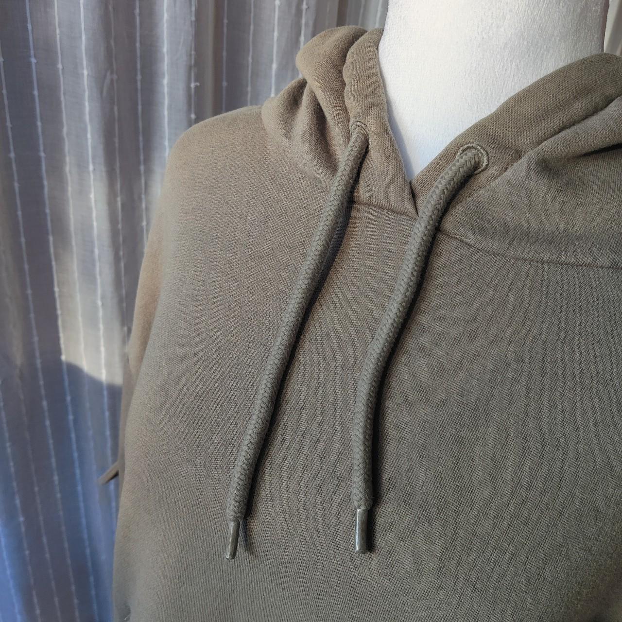 ₊⊹Olive green hoodie with side pockets on the... - Depop