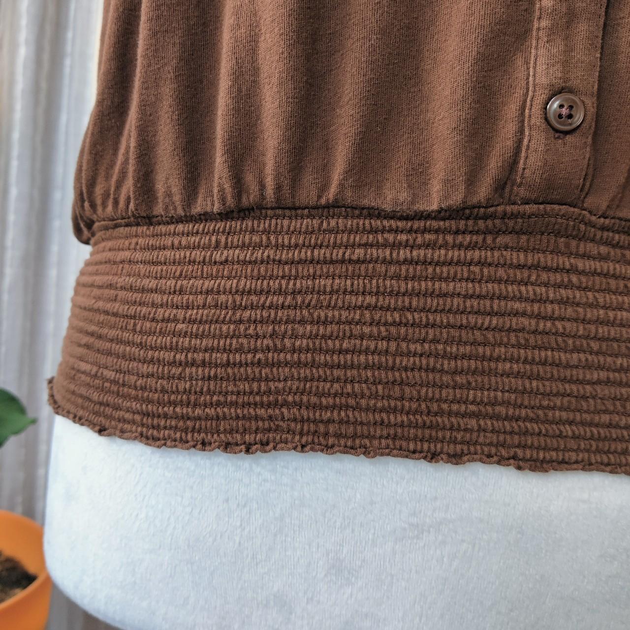 Baby doll button blouse top with elastic hem ... - Depop