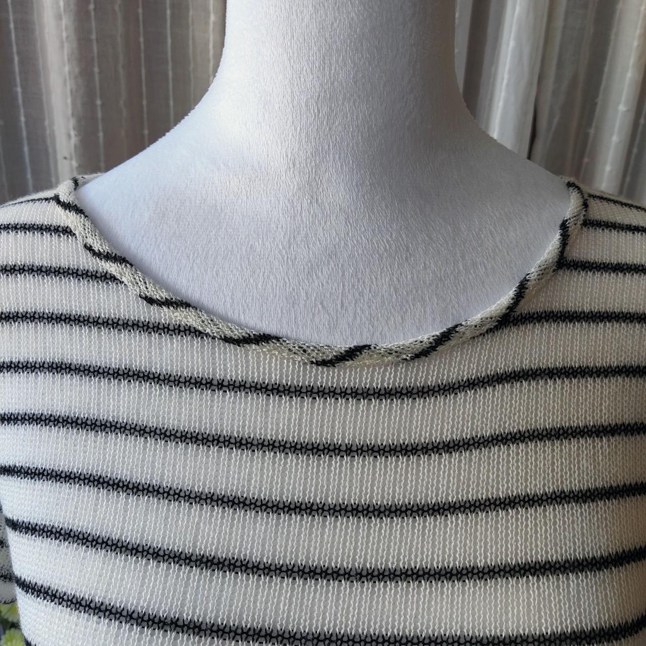 Knitted crocheted striped see-through top. Can be... - Depop
