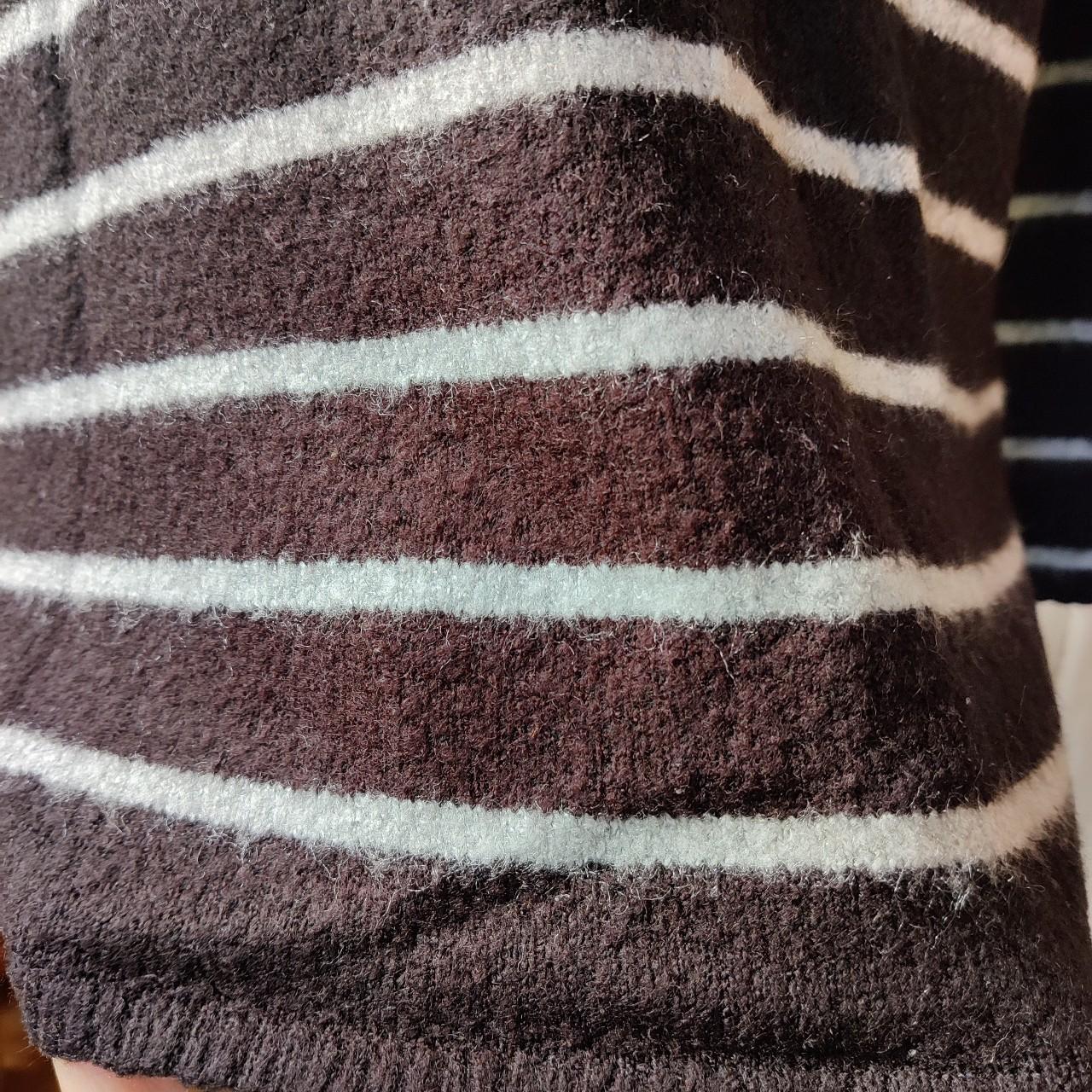 Striped long-sleeved turtleneck sweater Comfy ... - Depop