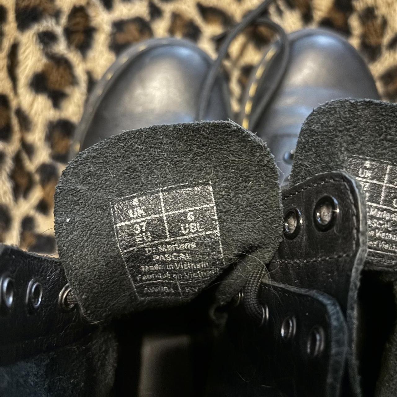 custom studded doc marten pascal soft leather boots... - Depop