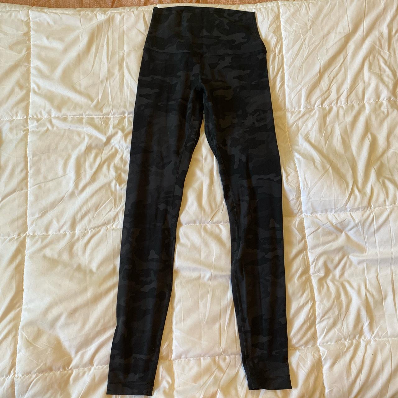 Lululemon align camo leggings in black - size 4... - Depop