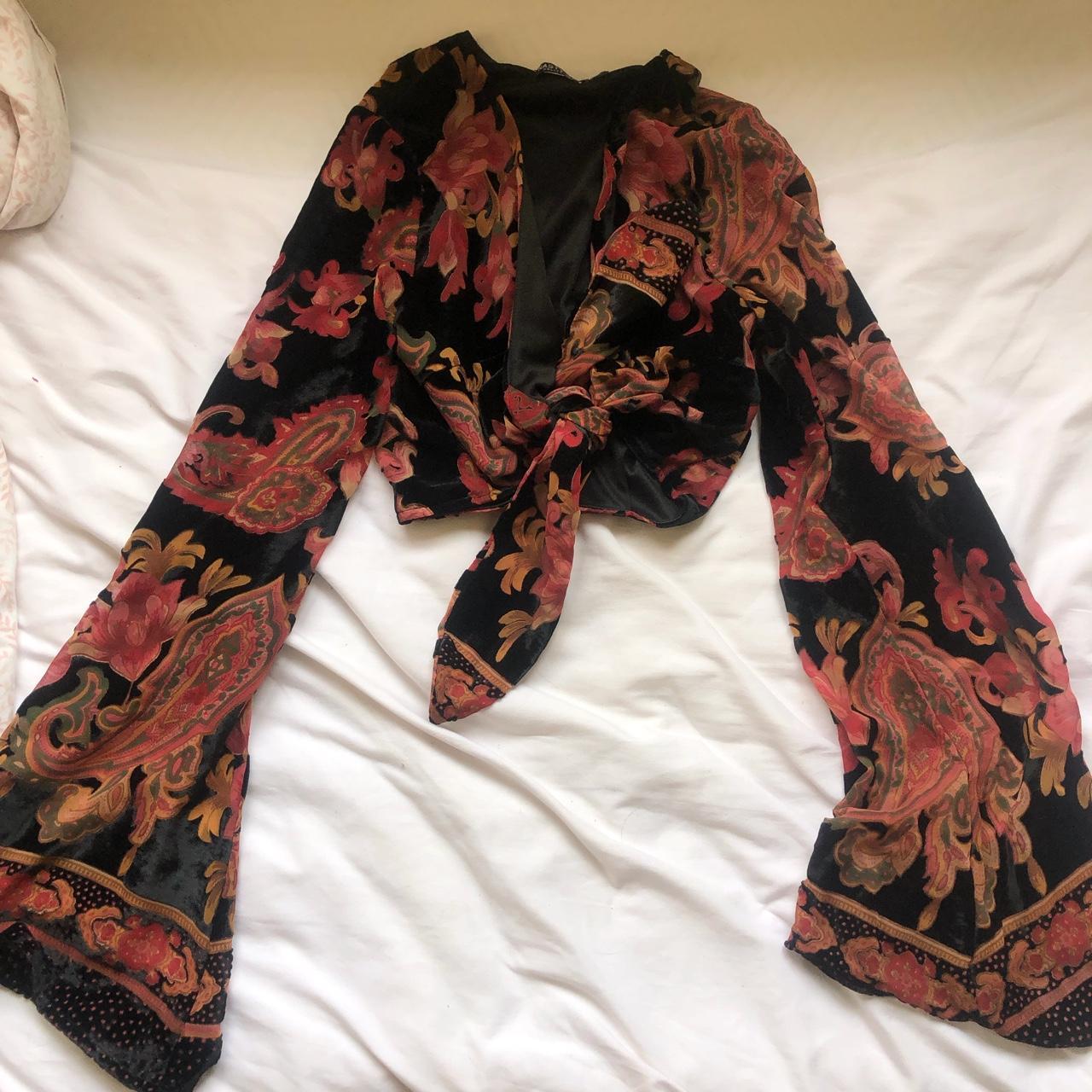 Most STUNNING patterned wrap top The design is so... - Depop