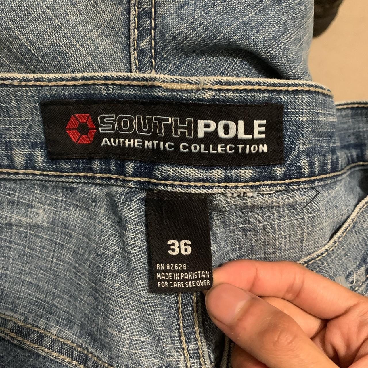 vintage 2000s south pole jeans super baggy... - Depop