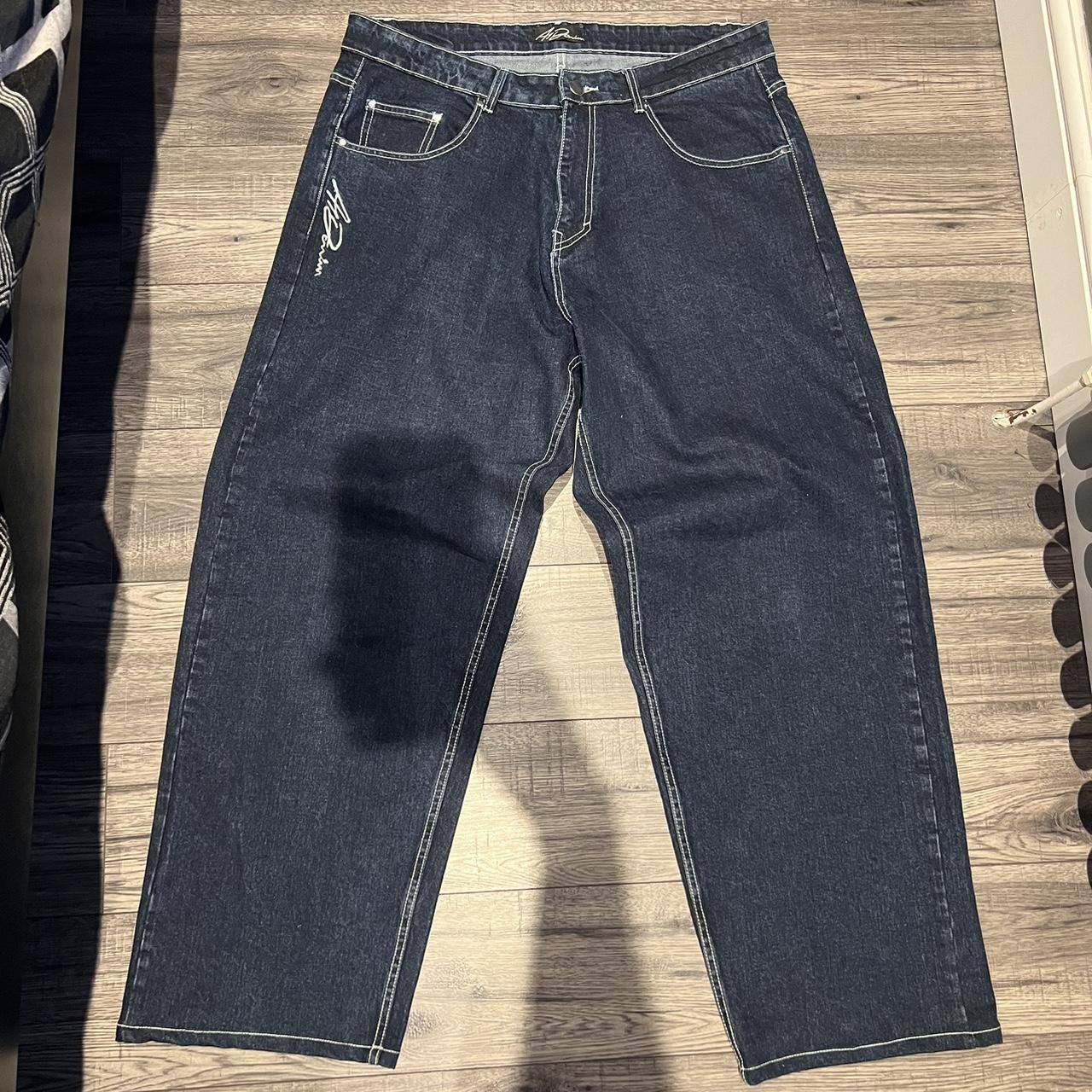 A1 Denim jeans Navy Size 36 waist Only ones on... - Depop