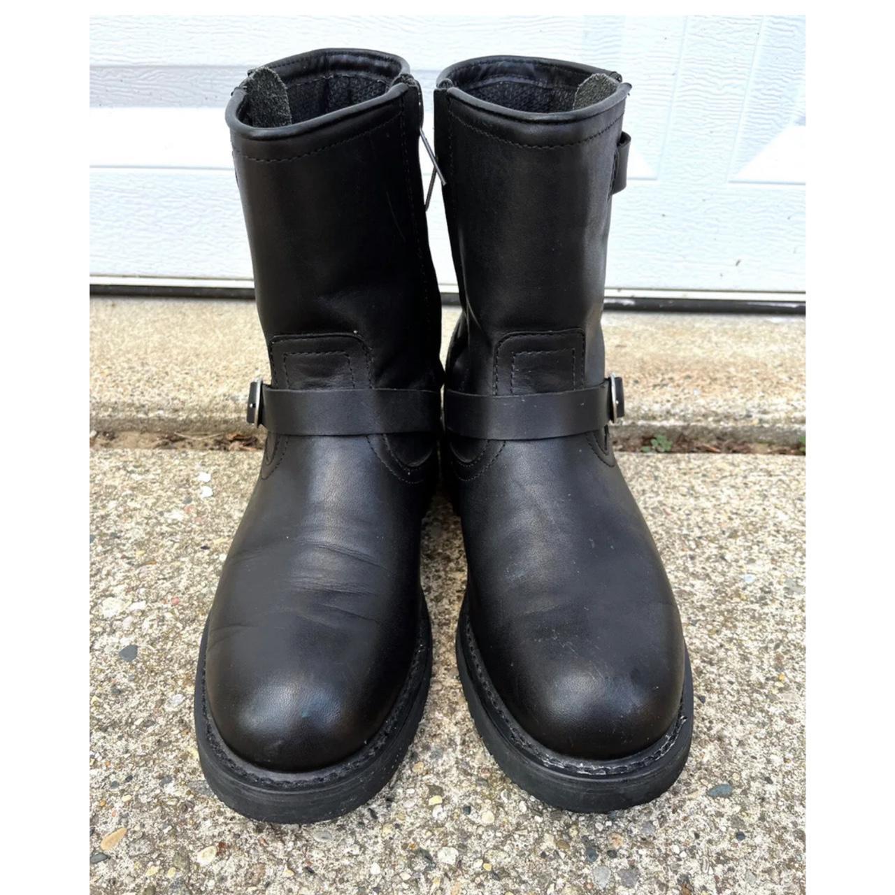 Harley-Davidson Black Motorcycle Engineer Boots... - Depop