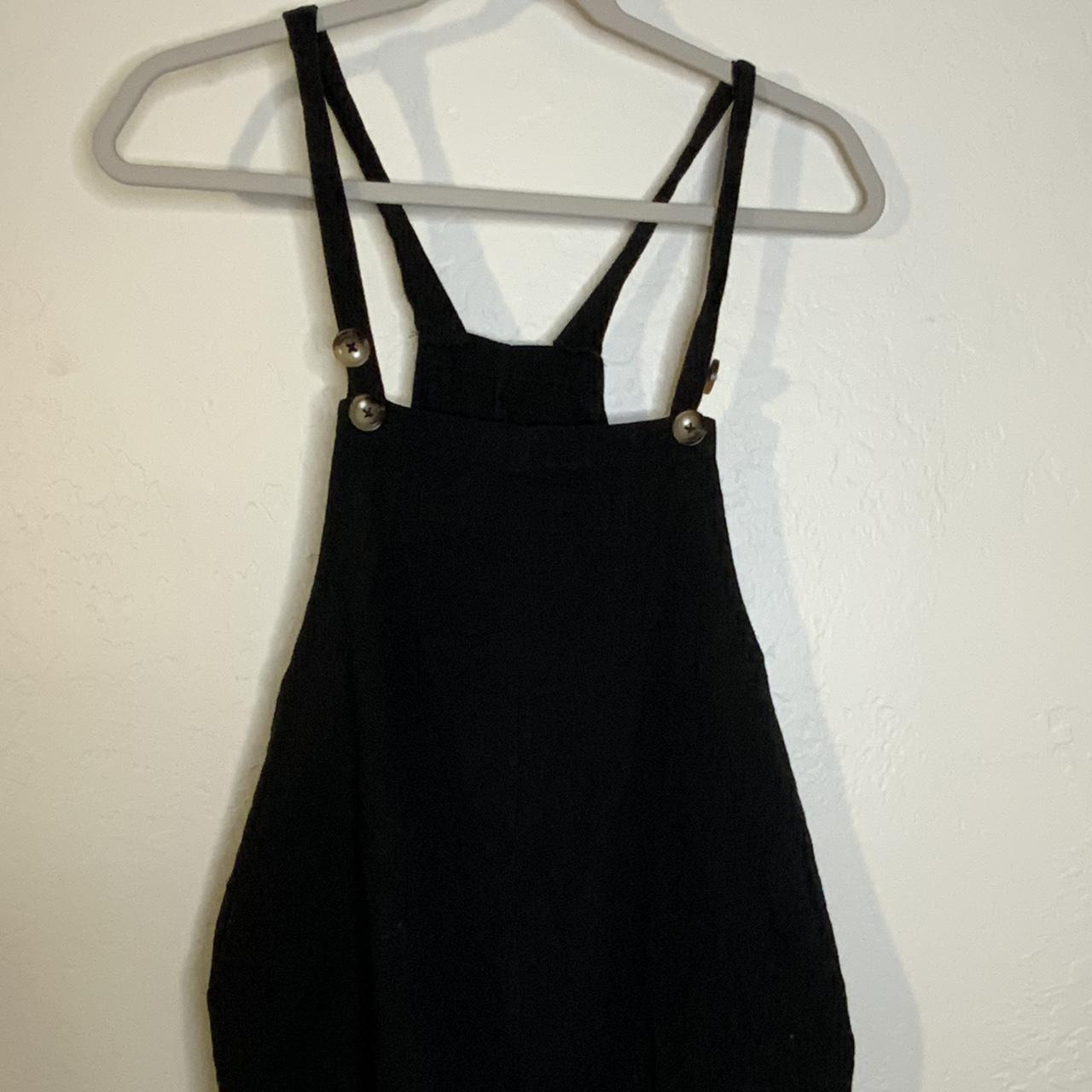 Black overall shorts lightweight SHEIN Size... - Depop