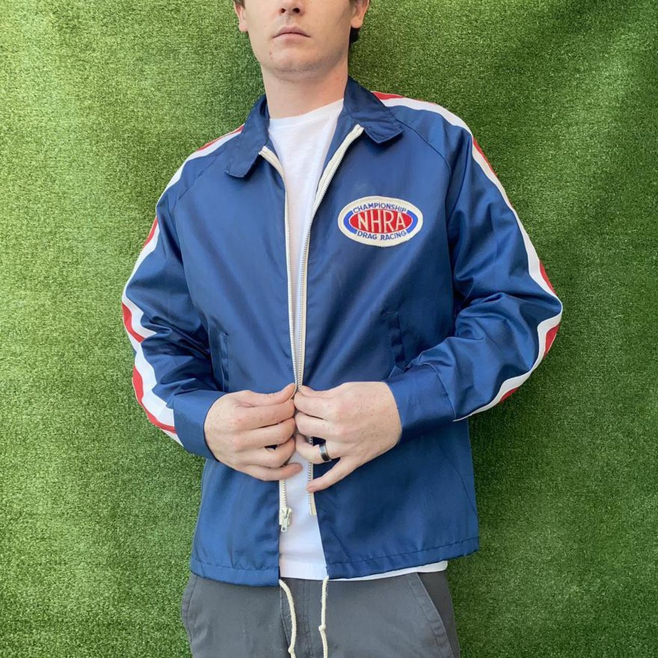 Unbranded Men's Blue and White Jacket | Depop