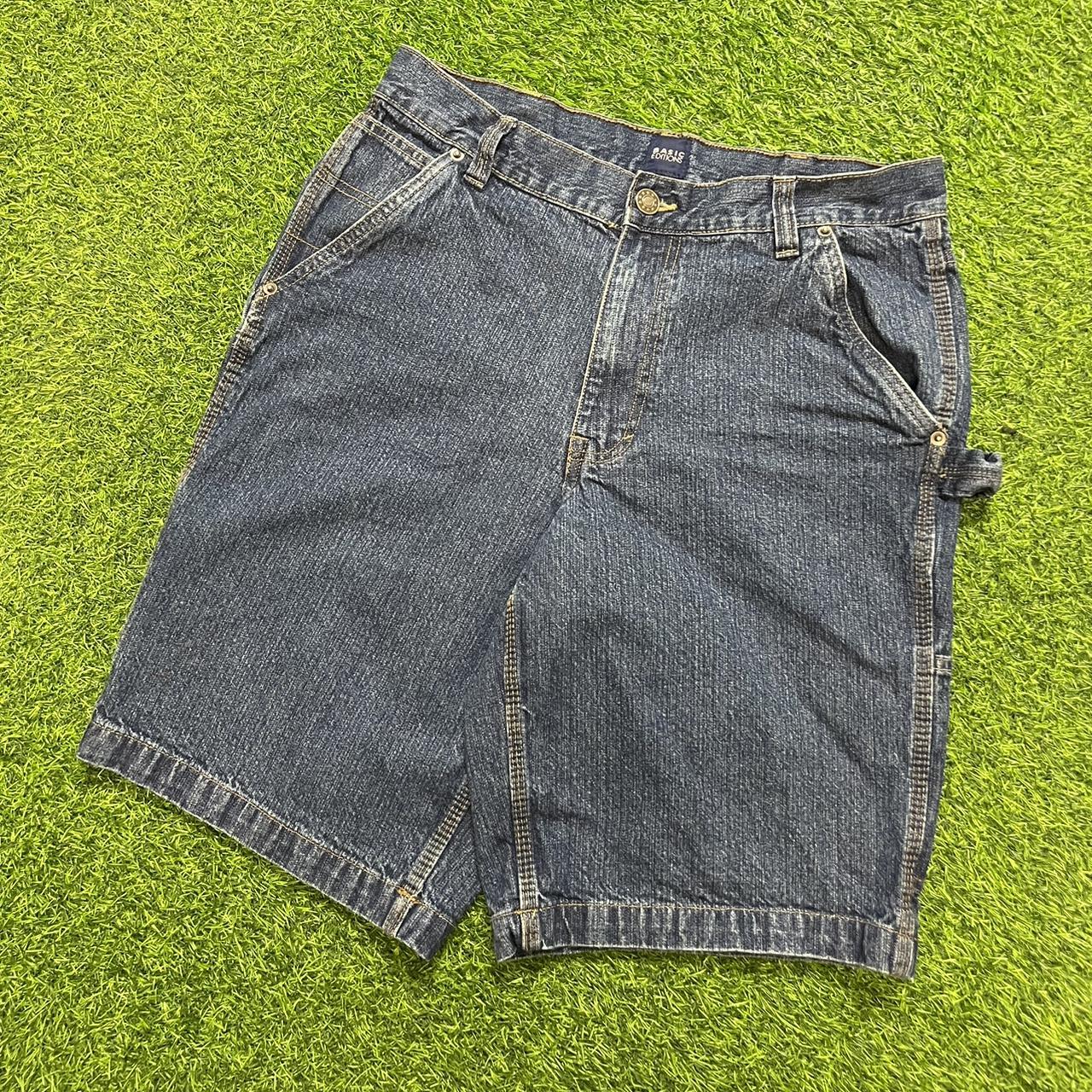 Basic Editions Men's Navy and Blue Shorts | Depop