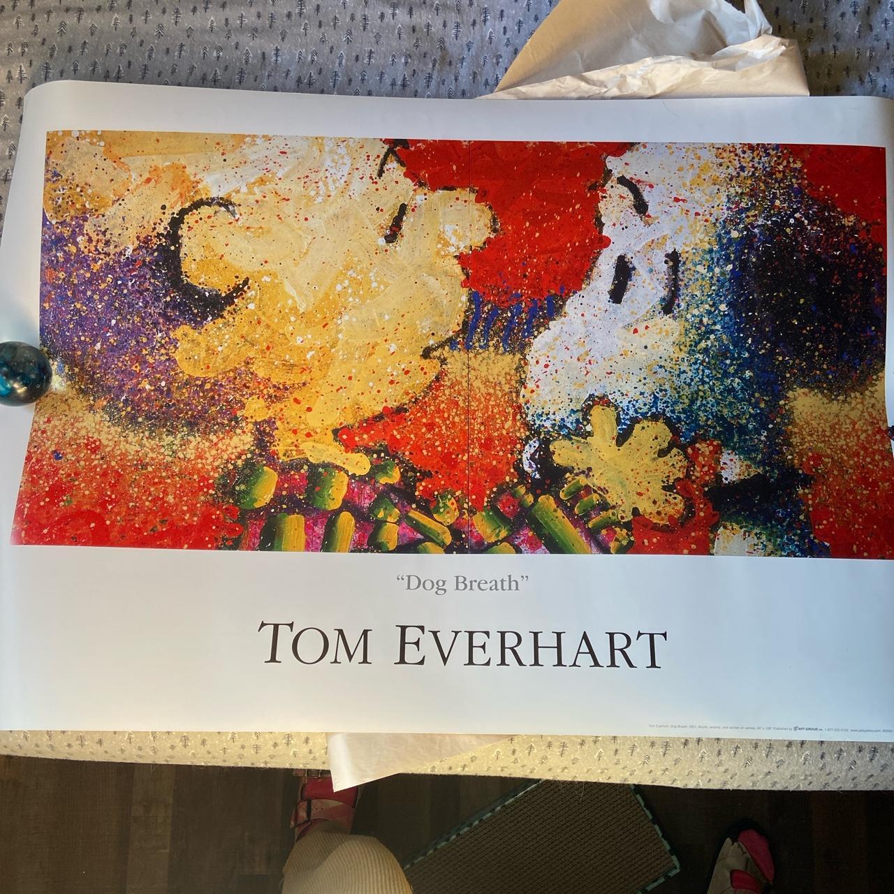 fine art poster by Tom Everhart, Snoopy and Charlie... - Depop