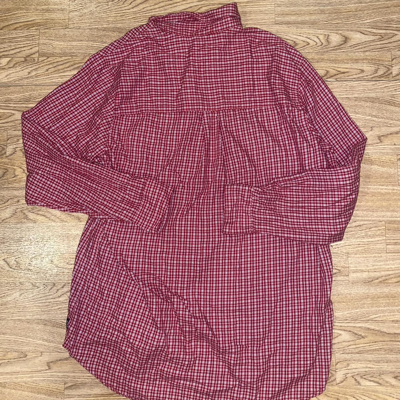 red plaid button up shirt brand is chaps size men’s... - Depop