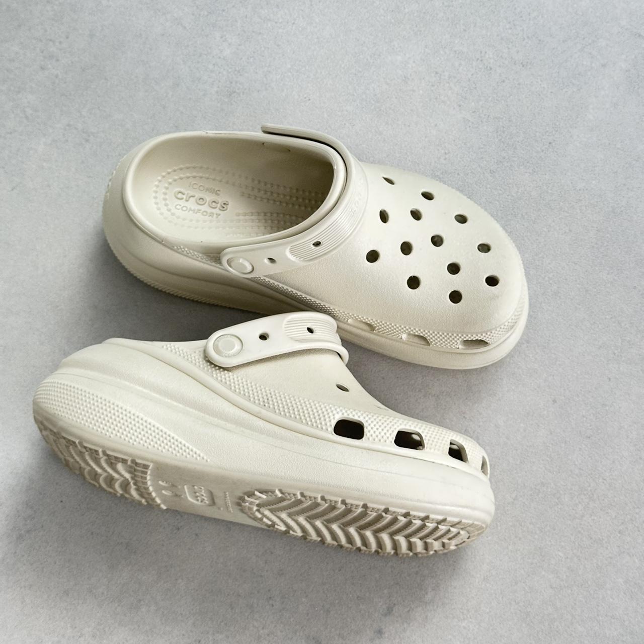 Cream Crocs Classic Clog sandals colour bone... | Depop