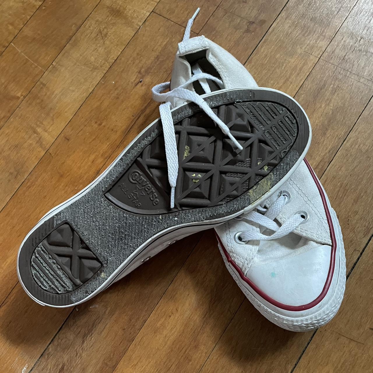 used converse some paint on the soles/sides - Depop