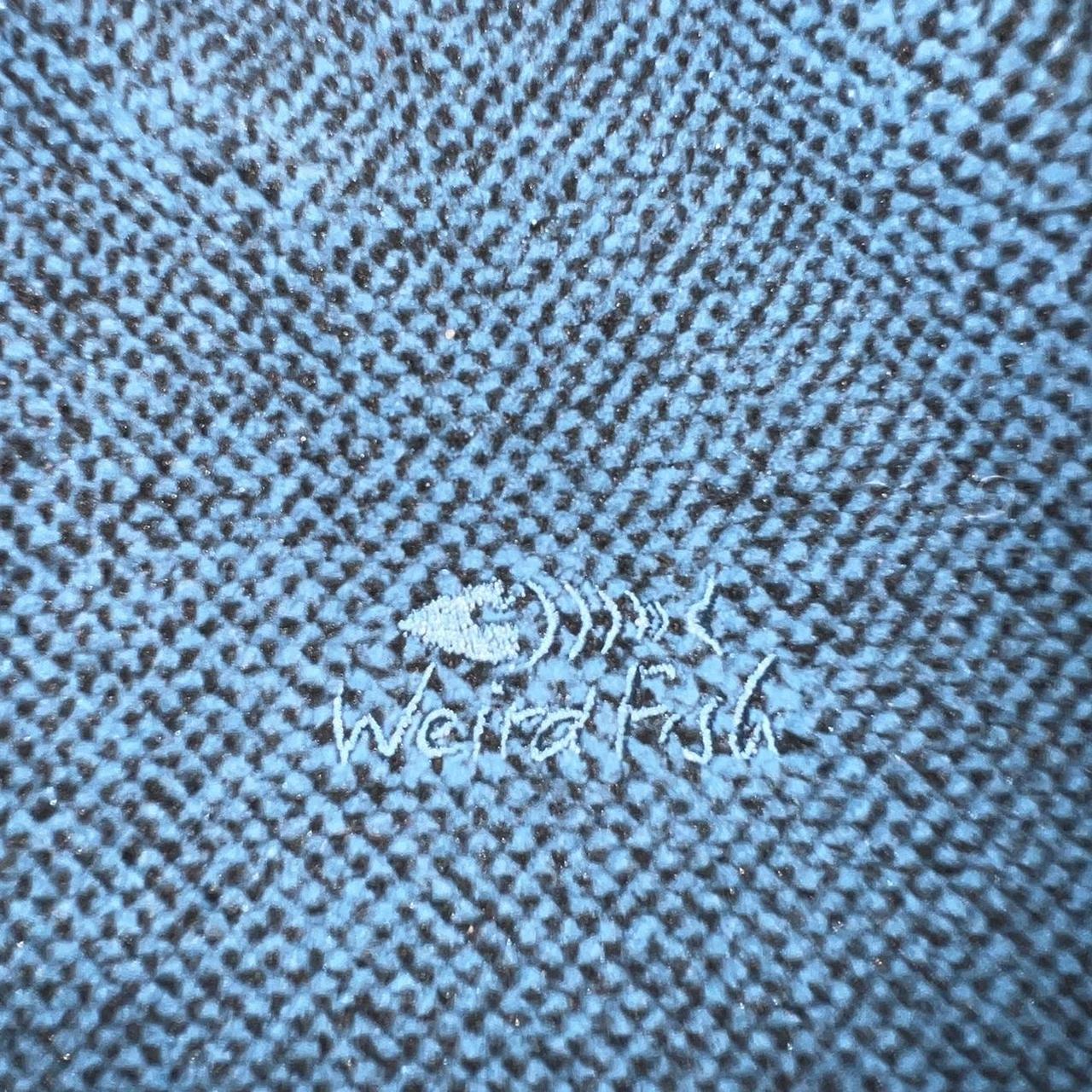 large weird fish jumper in blue 10/10... - Depop