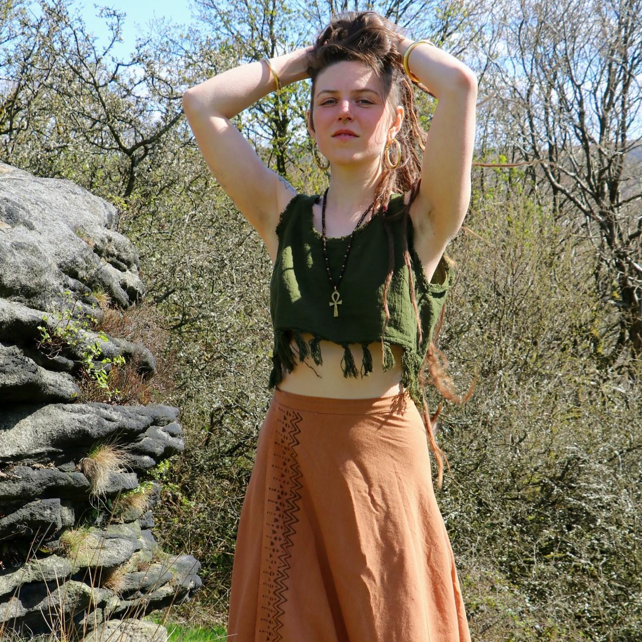 Tassled Earthy Crop Top ༺ Tribal Soul |... - Depop