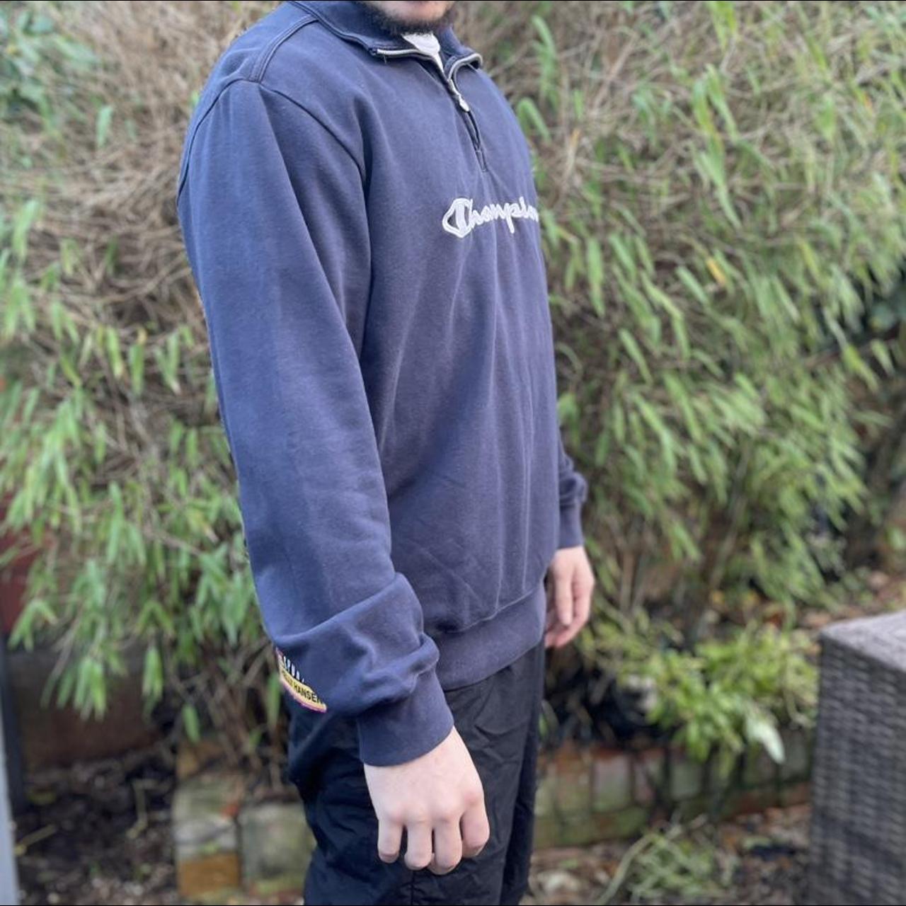 Sick vintage champion jumper more pics! Quarter zip... - Depop