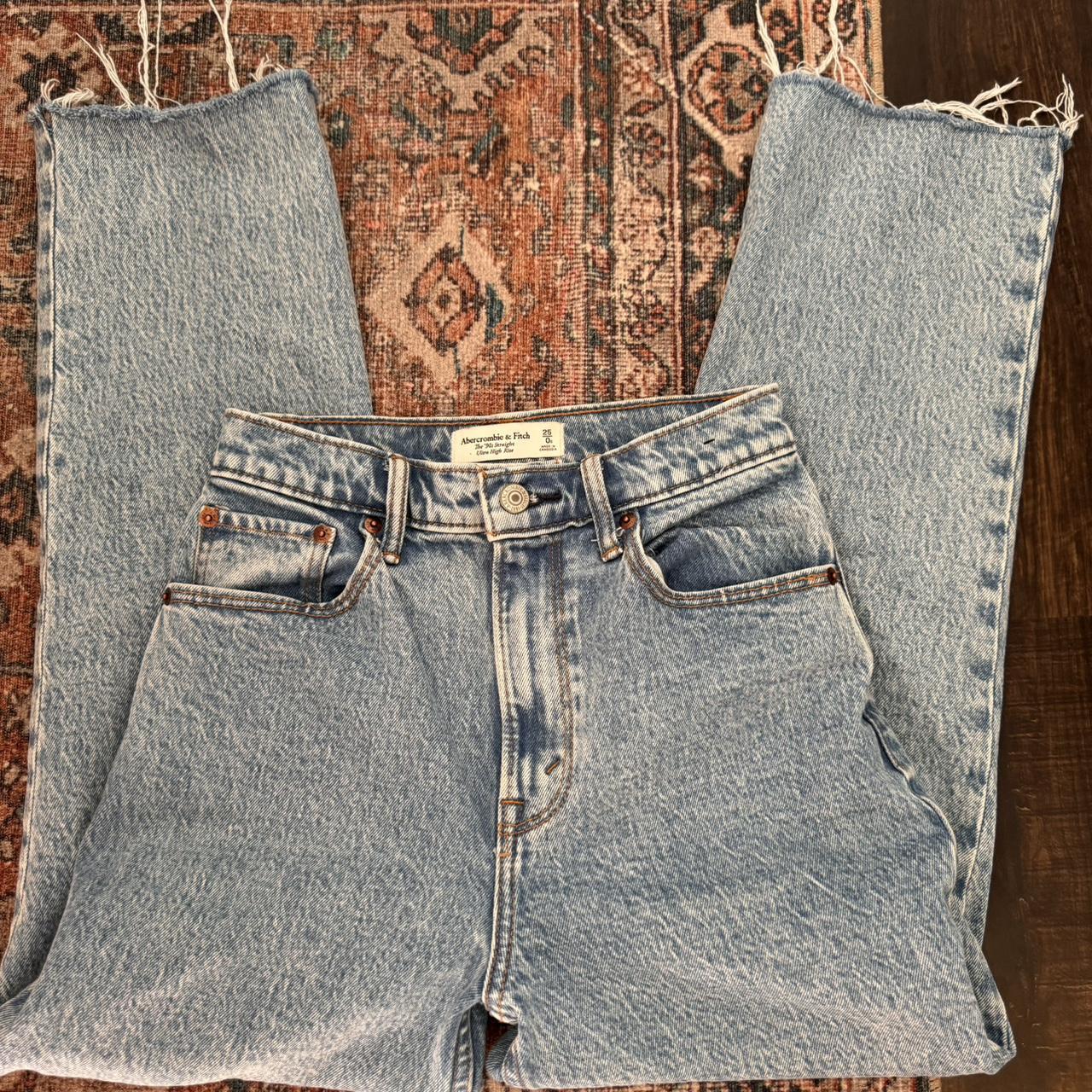 Abercrombie 90s Straight Ultra High Rise, Curve Love... - Depop