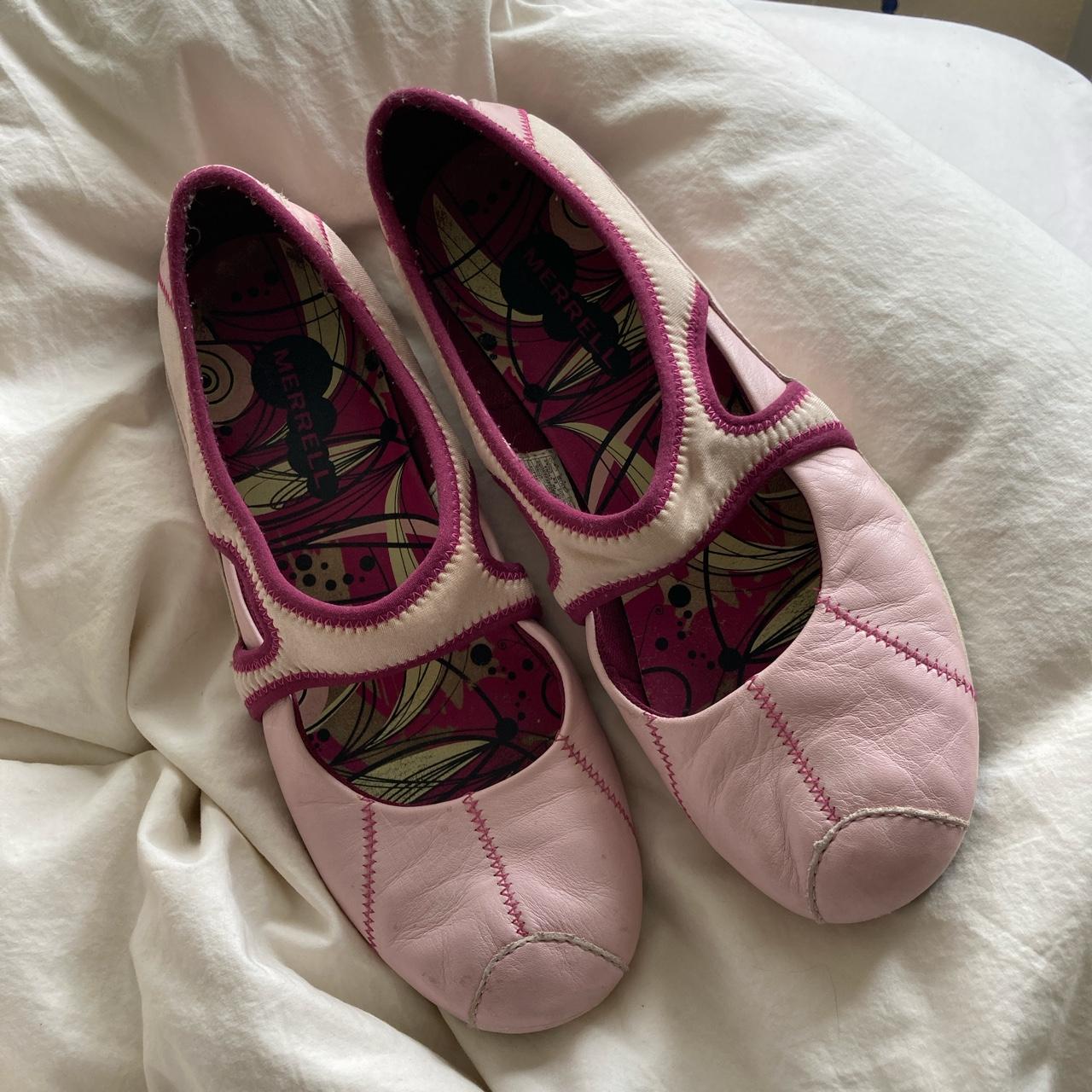 Y2K pink merrell ballet flats :-) Sweetest... - Depop
