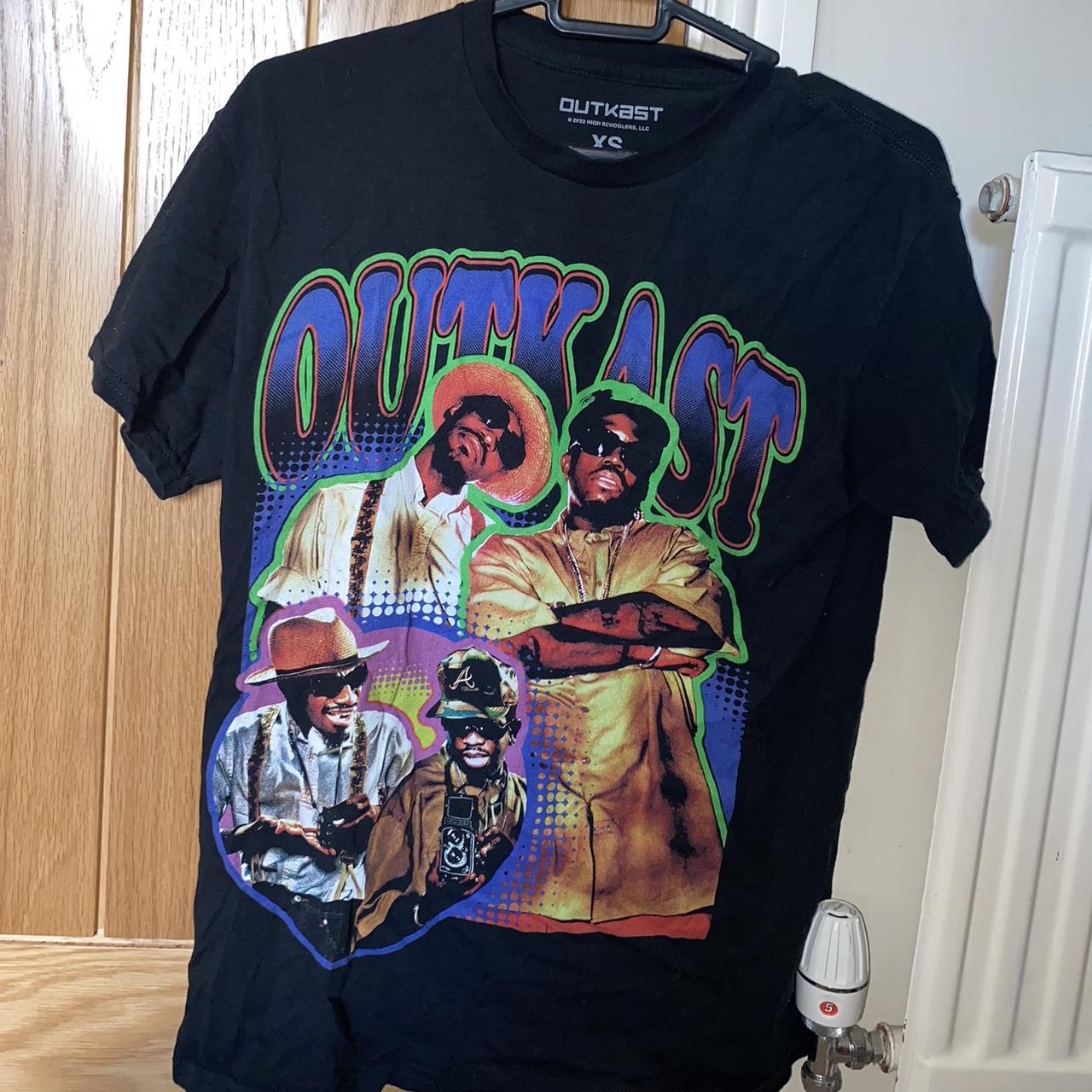 Black OutKast graphic top from boohoo man. Worn a... - Depop