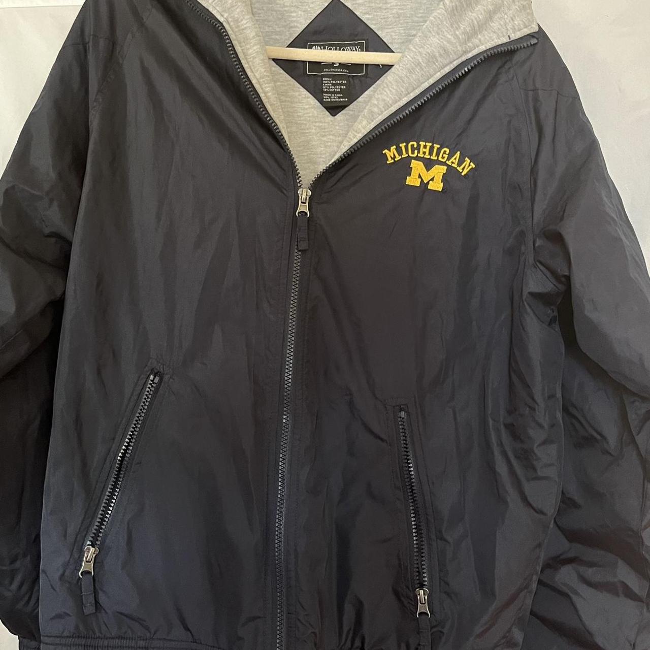 Holloway Men's Navy and Yellow Jacket | Depop