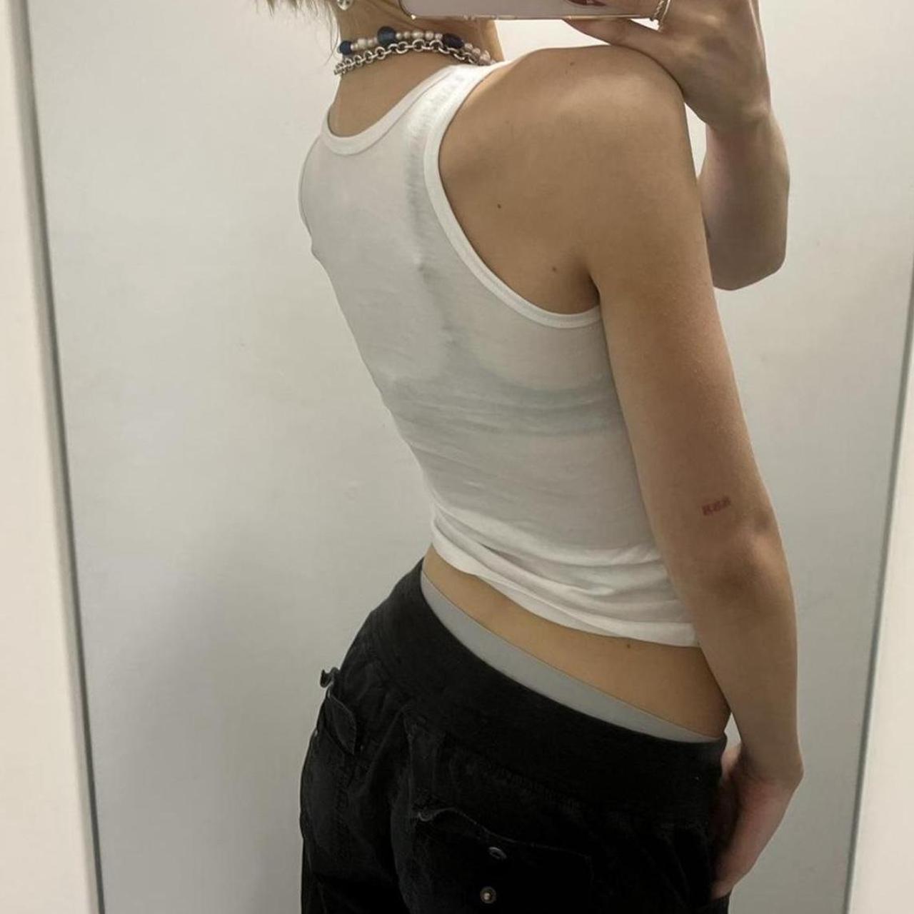 REPOP this really cute screen printed white tank... - Depop