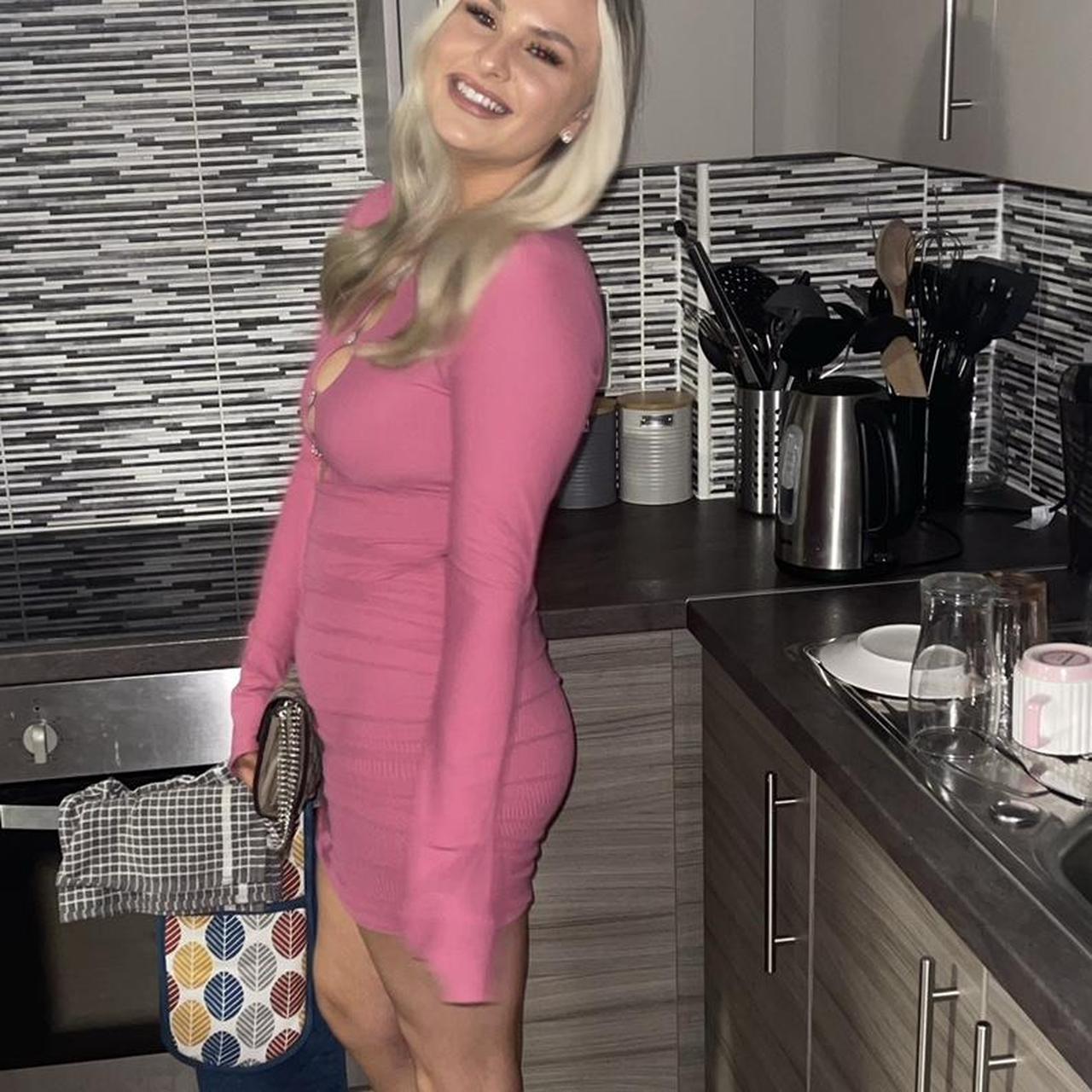 Pink oh Polly cut out dress Only worn once Perfect... - Depop