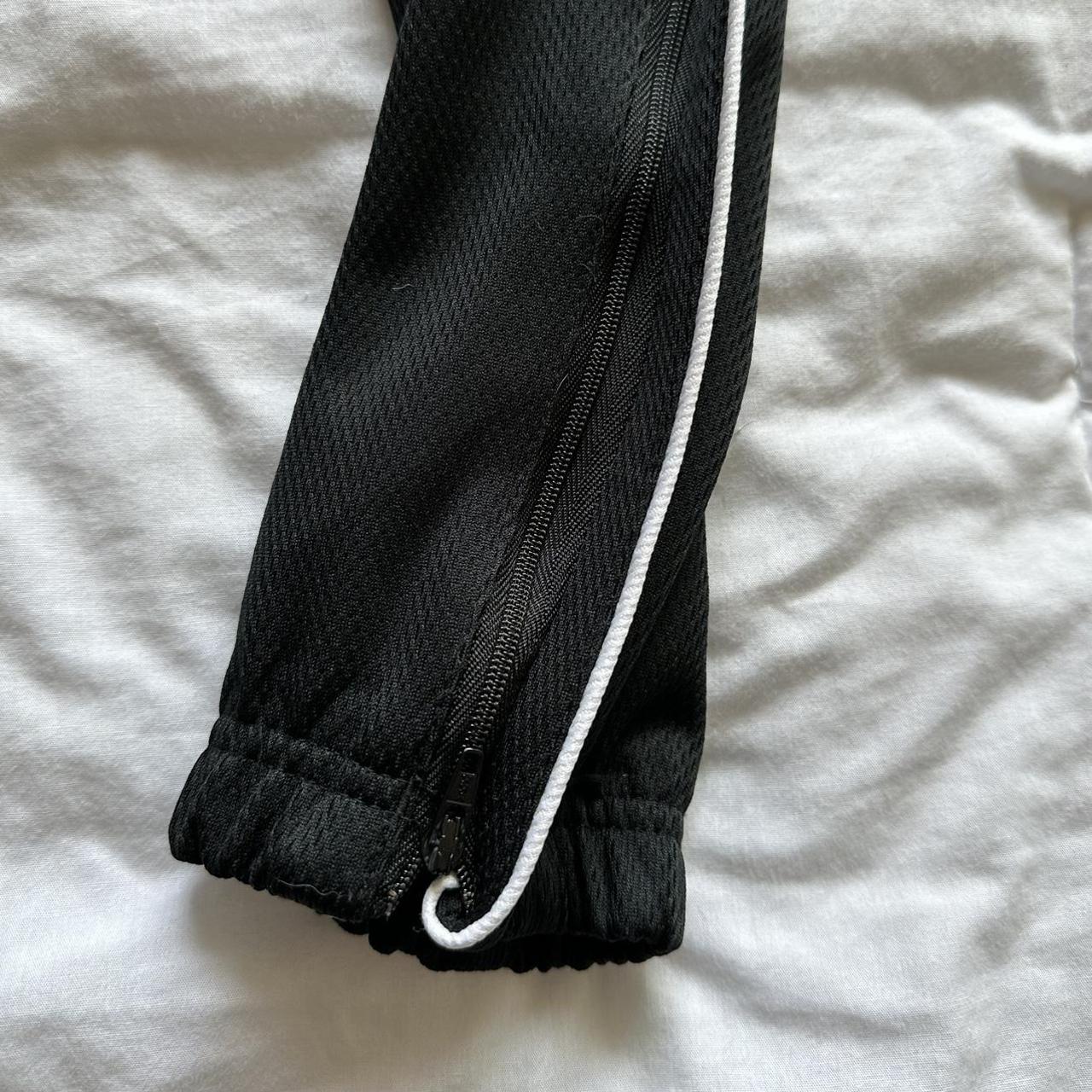 Black NIKE zipper track pants / sweatpants Size... - Depop