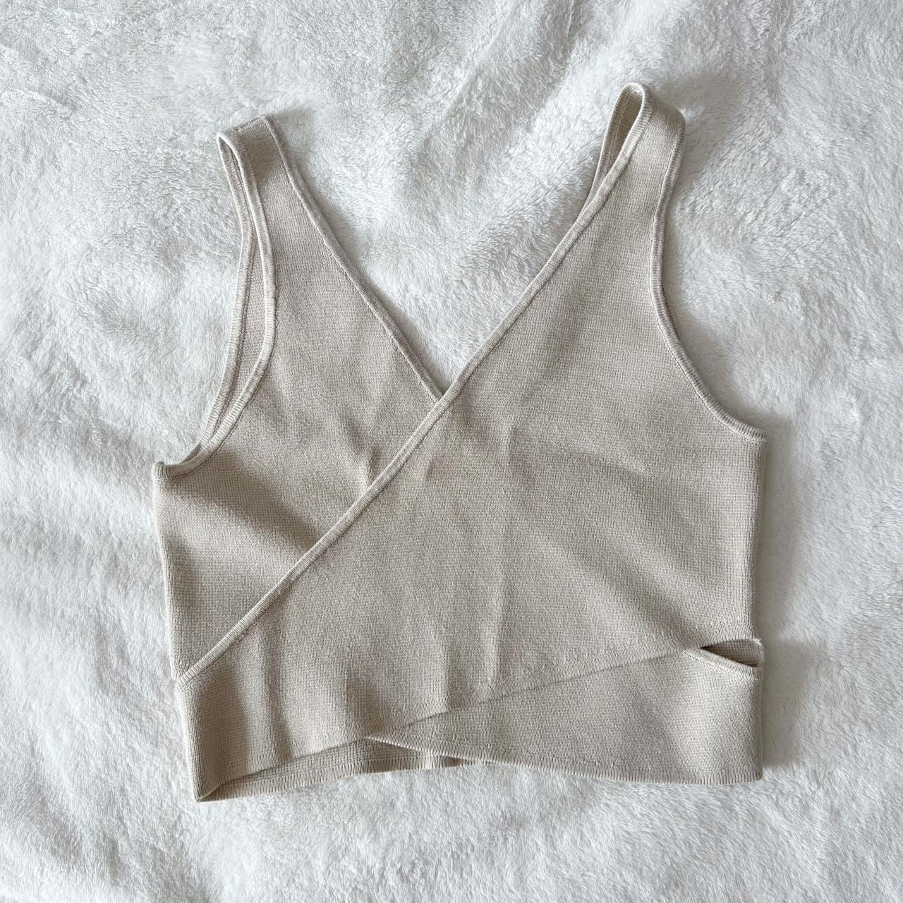 Abercrombie & Fitch Criss Cross V Neck Knit... - Depop