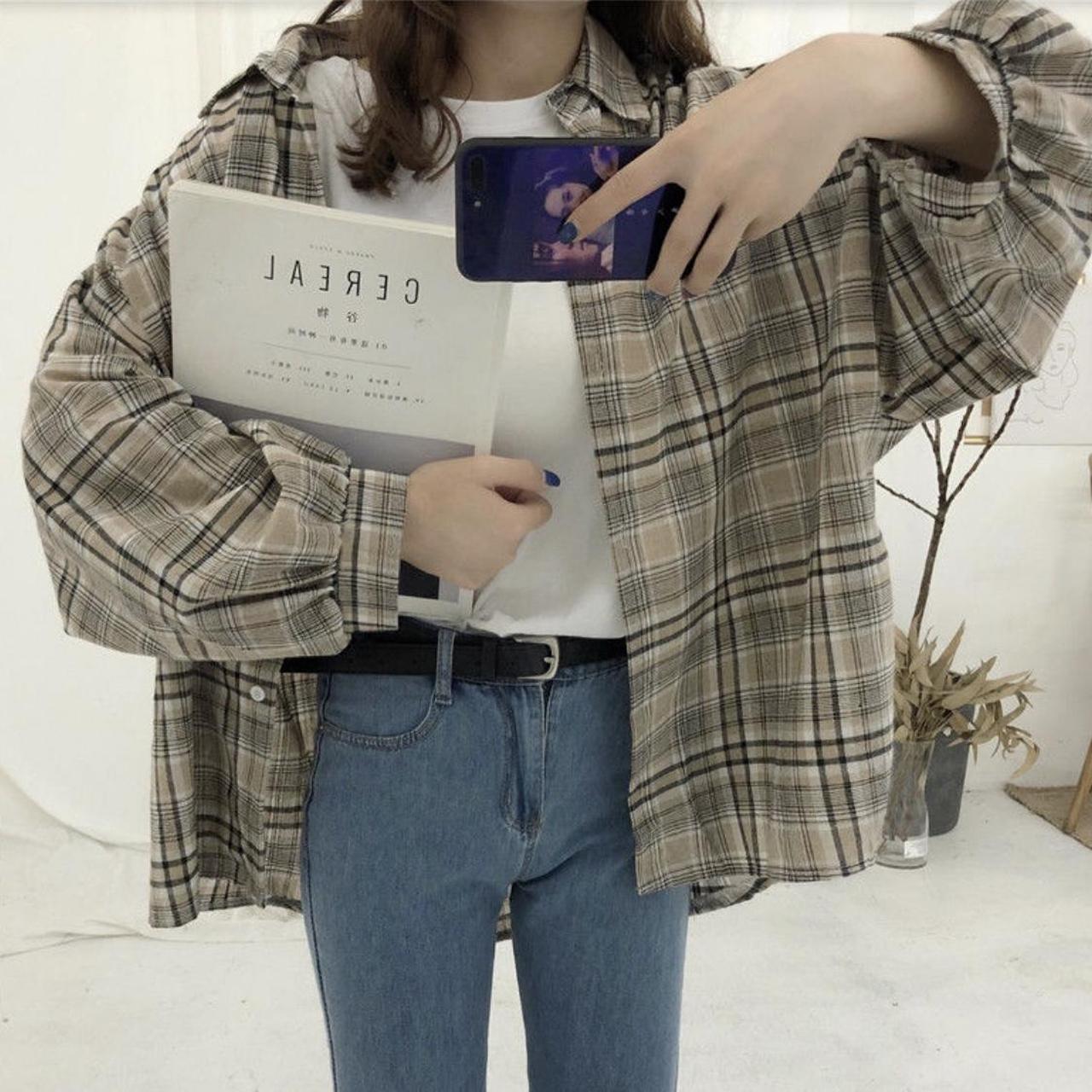 Yesstyle Oversized Flannel - Khaki flannel - So... - Depop