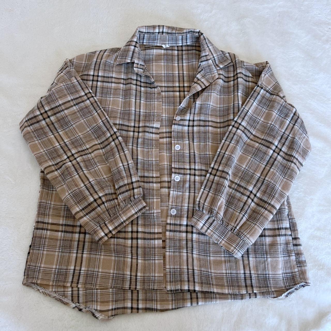 Yesstyle Oversized Flannel - Khaki flannel - So... - Depop