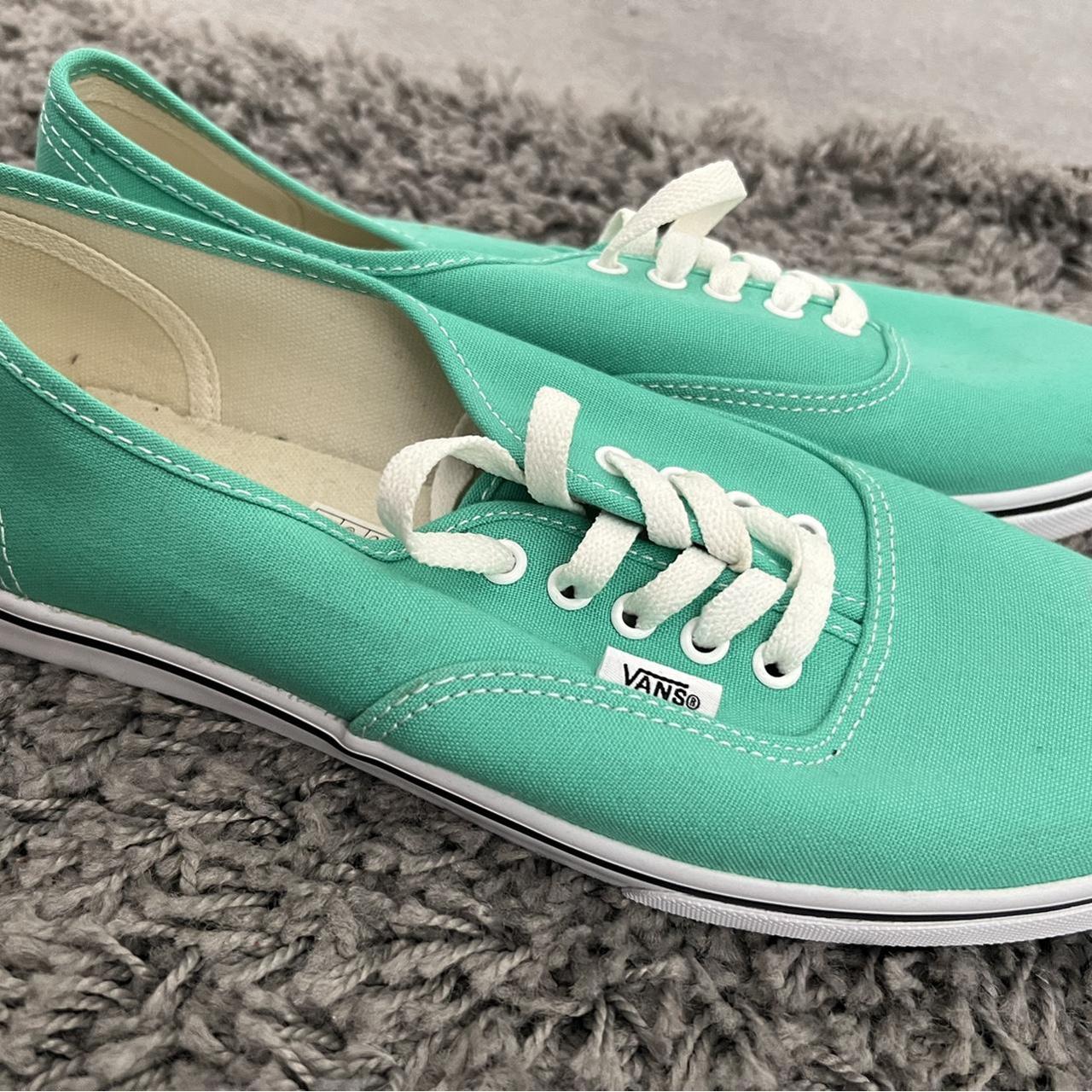 Vans Turquoise Authentics - UK Size 7 / EU... - Depop