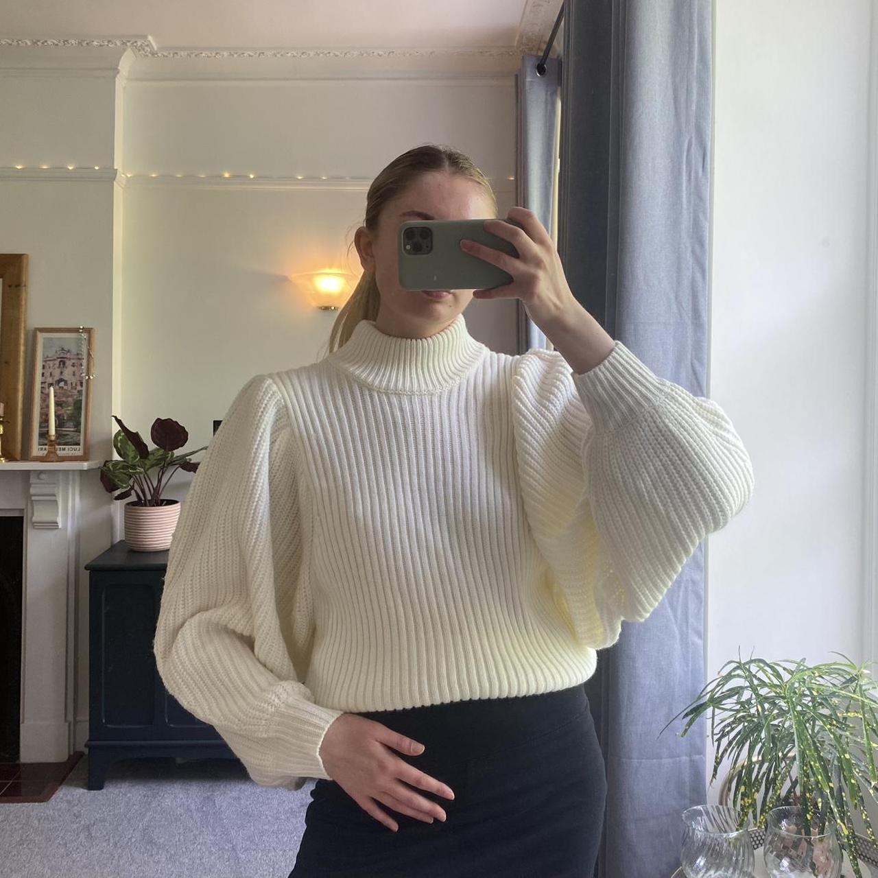 Cream high neck jumper 🌹 Perfect cosy knit with... - Depop